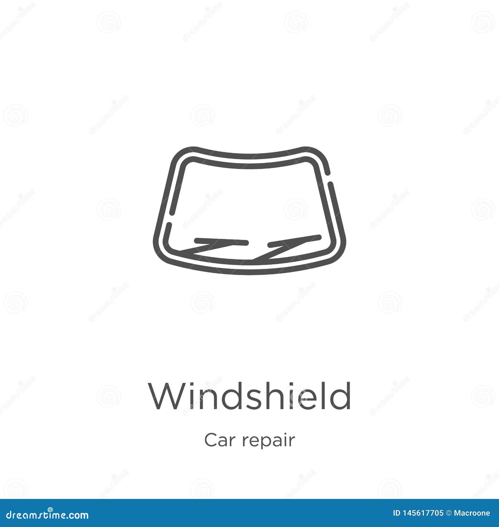 Windshield Icon Vector From Car Repair Collection. Thin Line Windshield ...