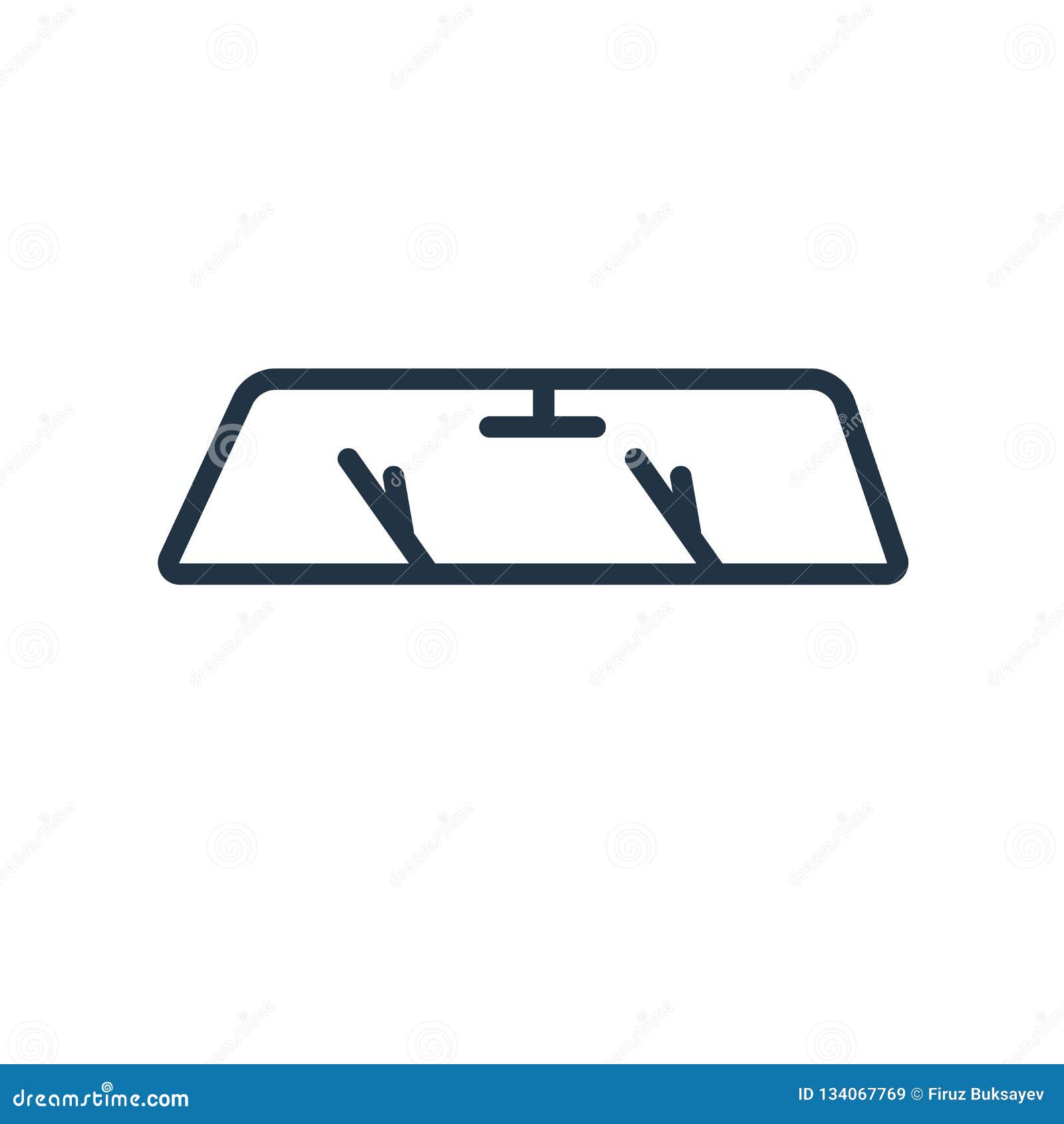 Windshield Icon Vector Isolated on White Background, Windshield Sign ...