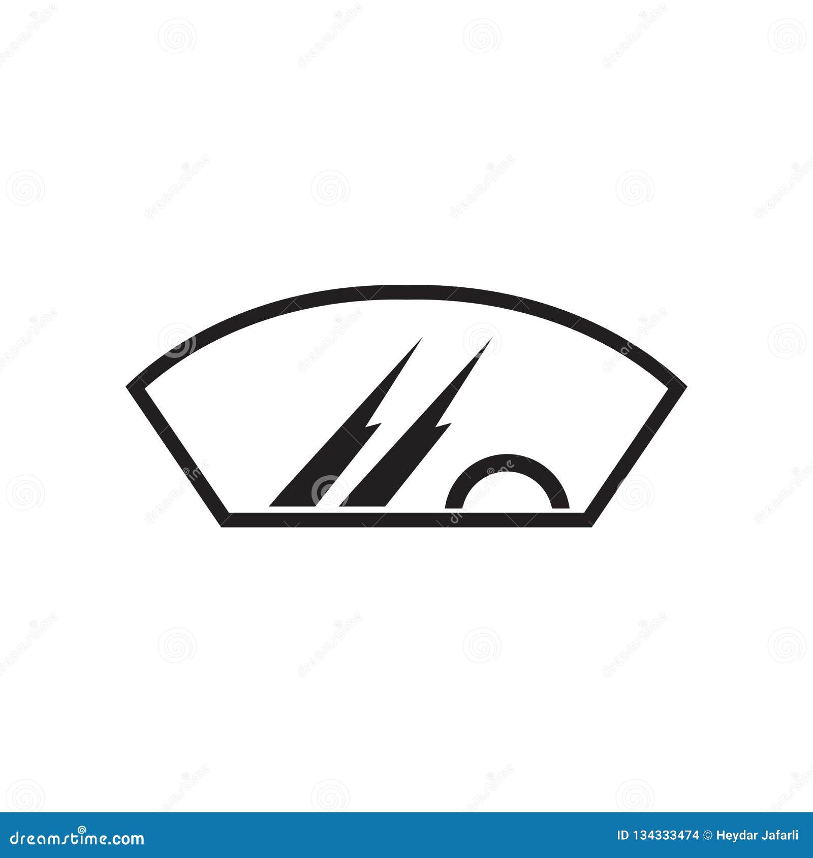 Windshield Icon Vector Sign and Symbol Isolated on White Background ...