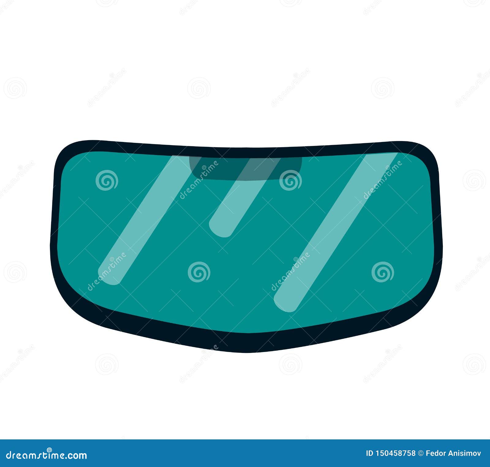 Windshield of Passenger Automobile.Vector Illustration.Auto Salon ...