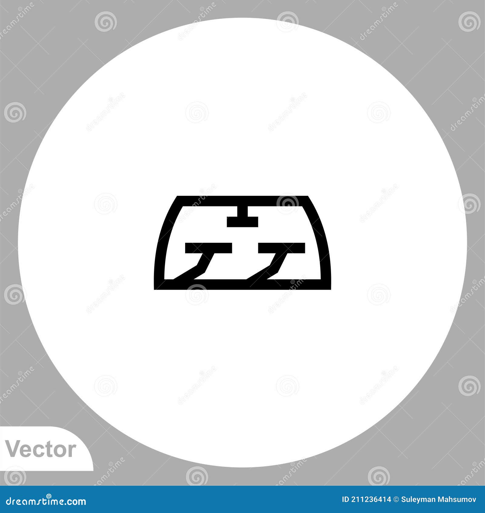 Windshield Vector Icon Sign Symbol Stock Vector - Illustration of hood ...