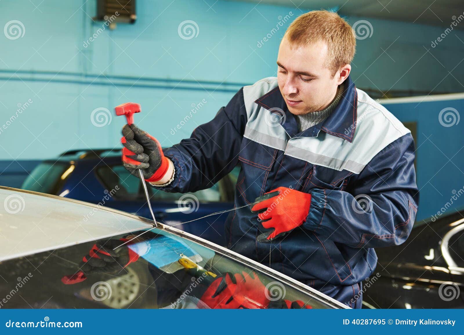 Windshield Windscreen Replacement Stock Image - Image of equipment ...