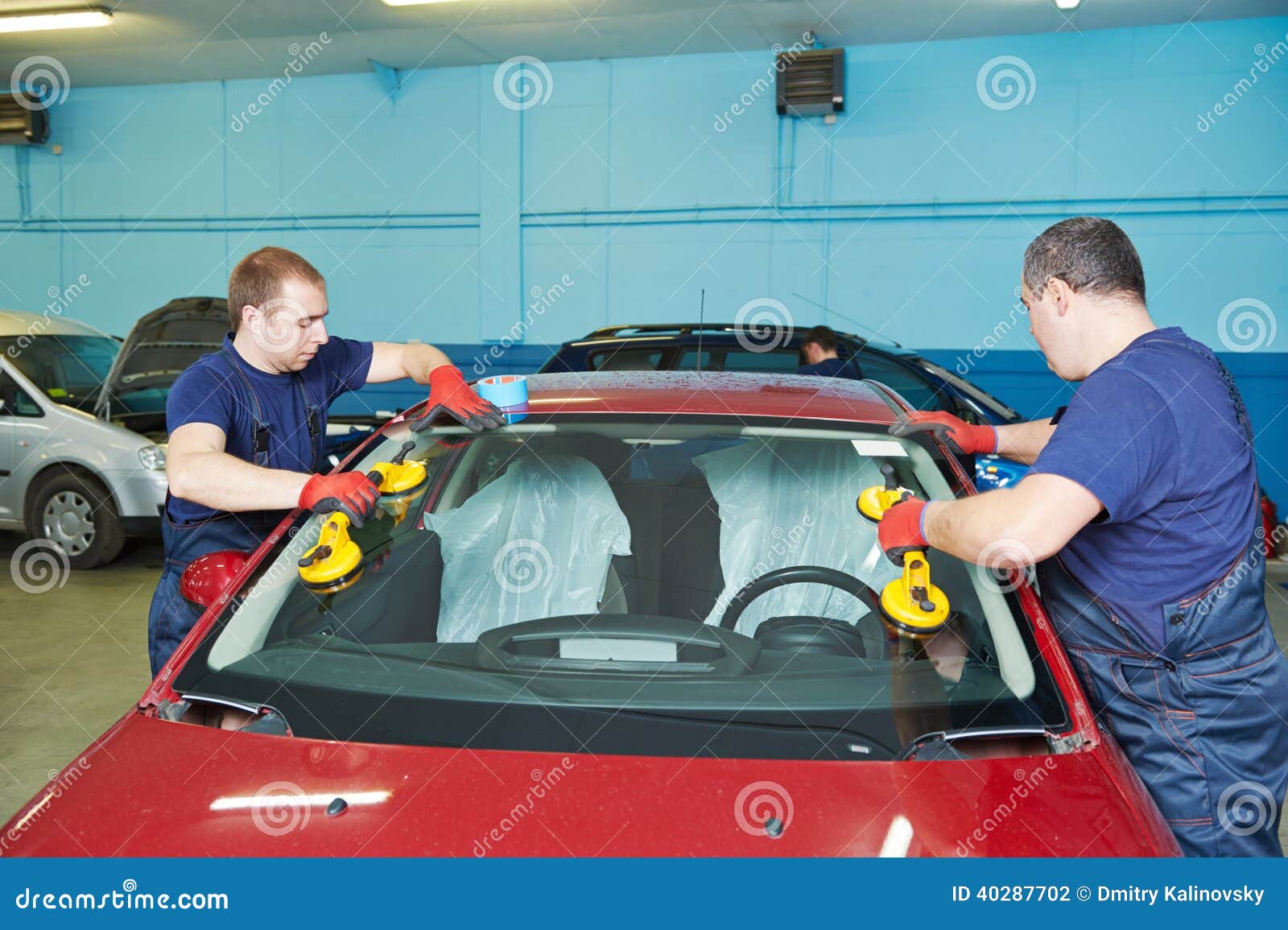 Windshield Windscreen Replacement Stock Photo - Image of production ...
