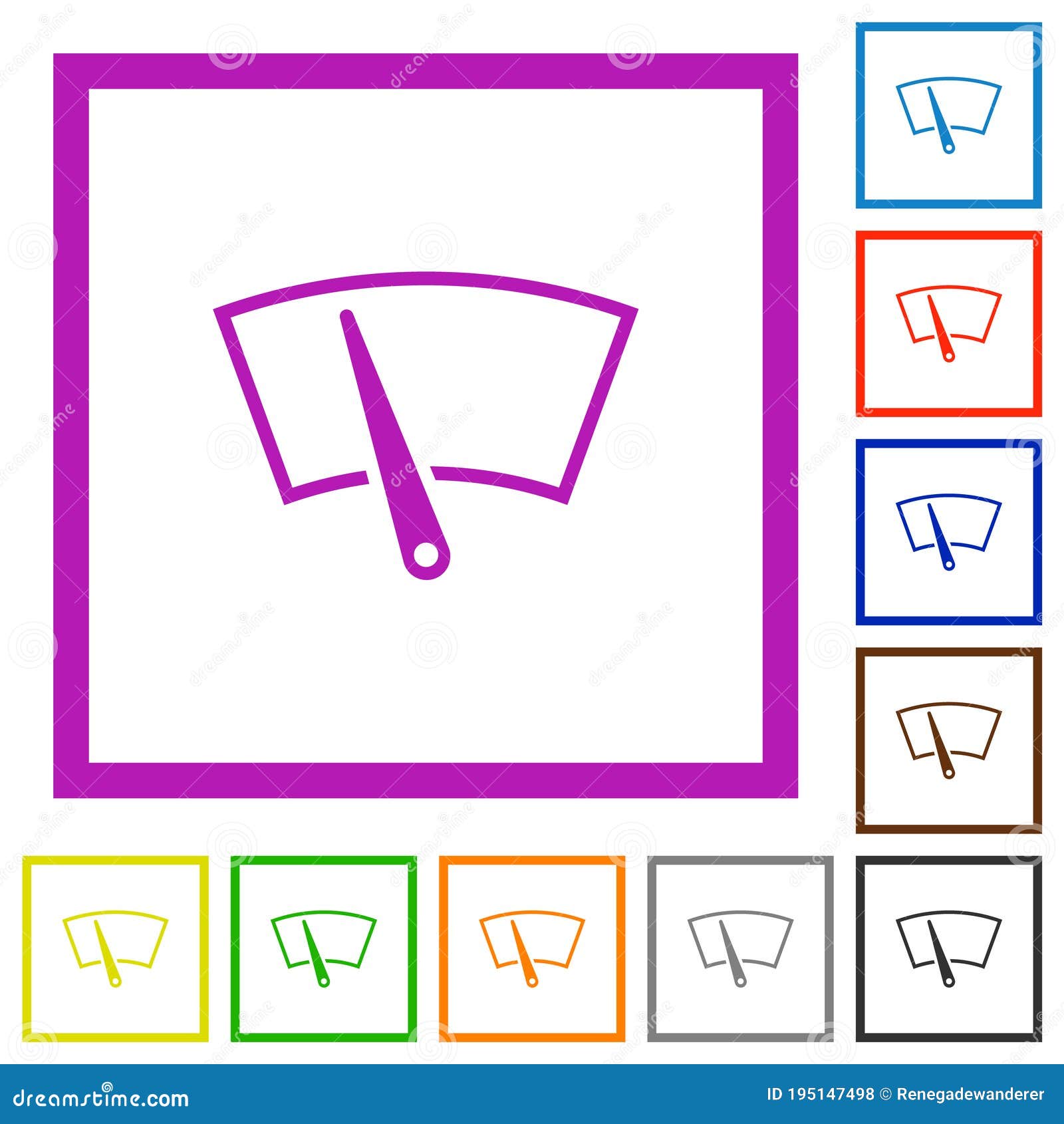 Windshield Wiper Label Template From Flies, Midges, Insects. Cartoon ...