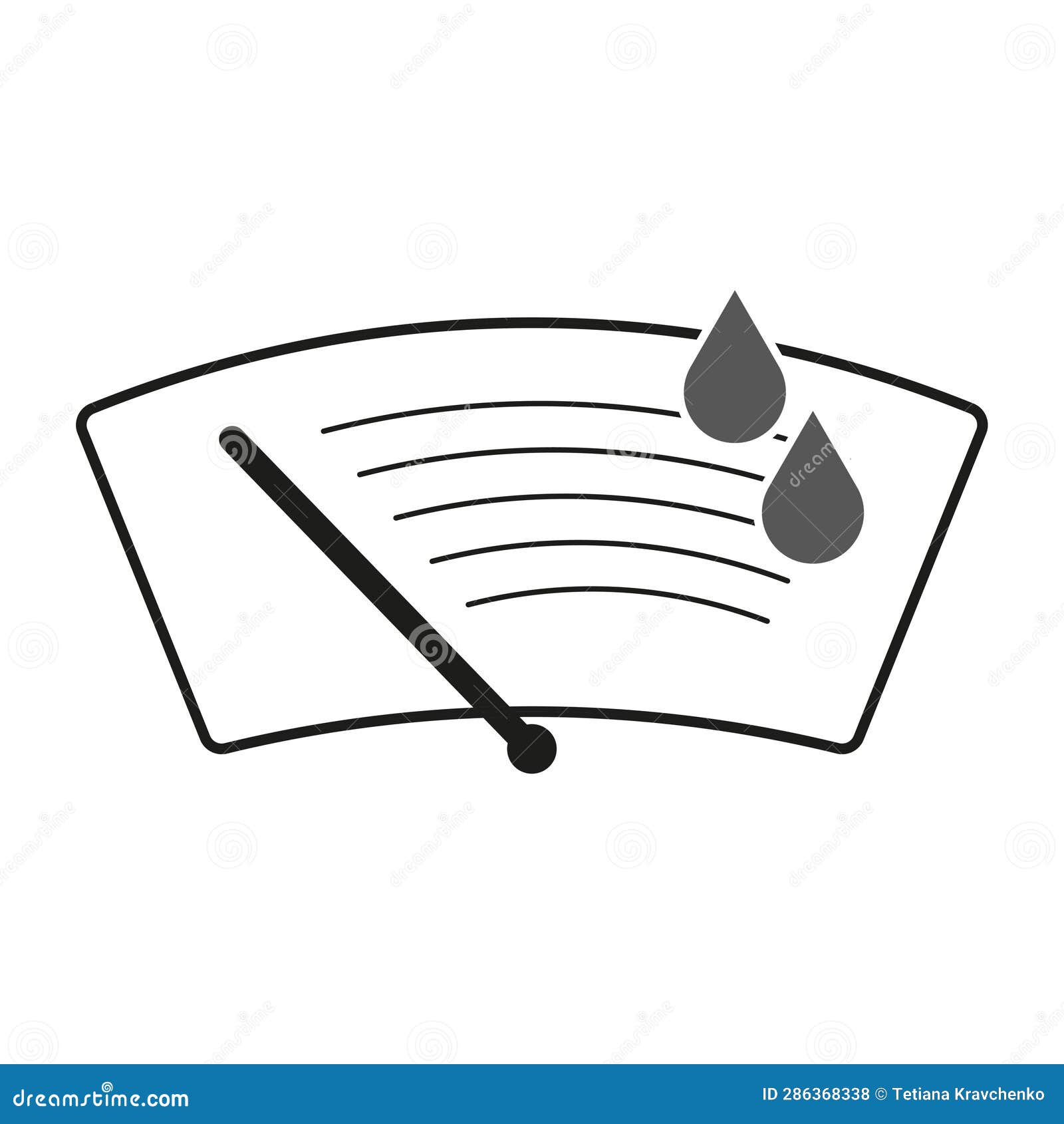 Windshield Wiper Icon. Vector Illustration. Eps 10 Stock Vector ...