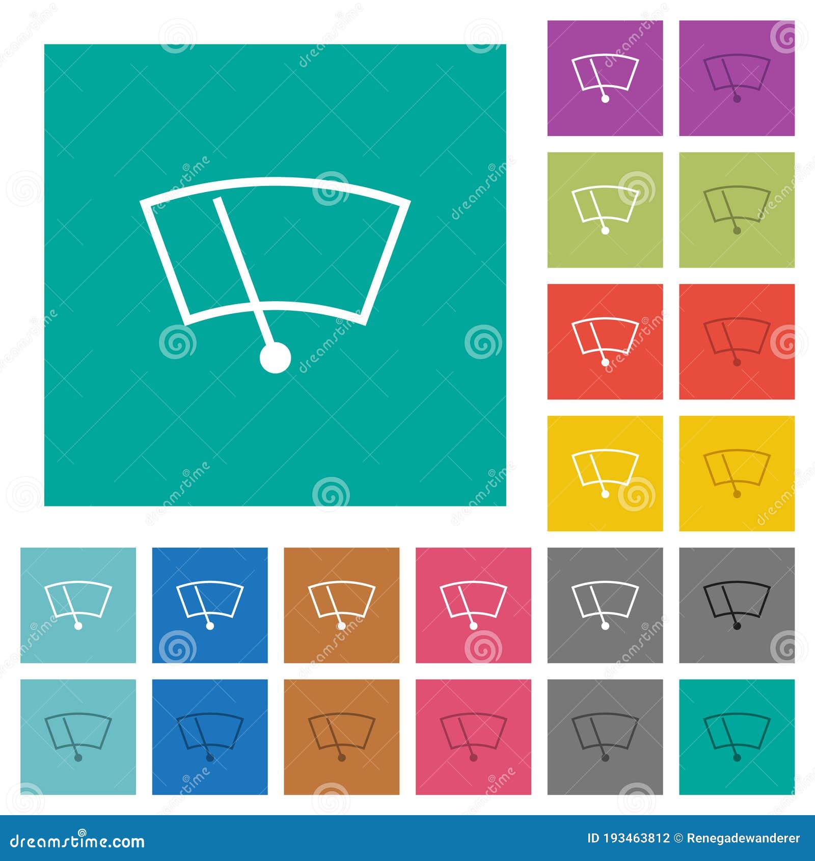 Windshield Wiper Label Template From Flies, Midges, Insects. Cartoon ...