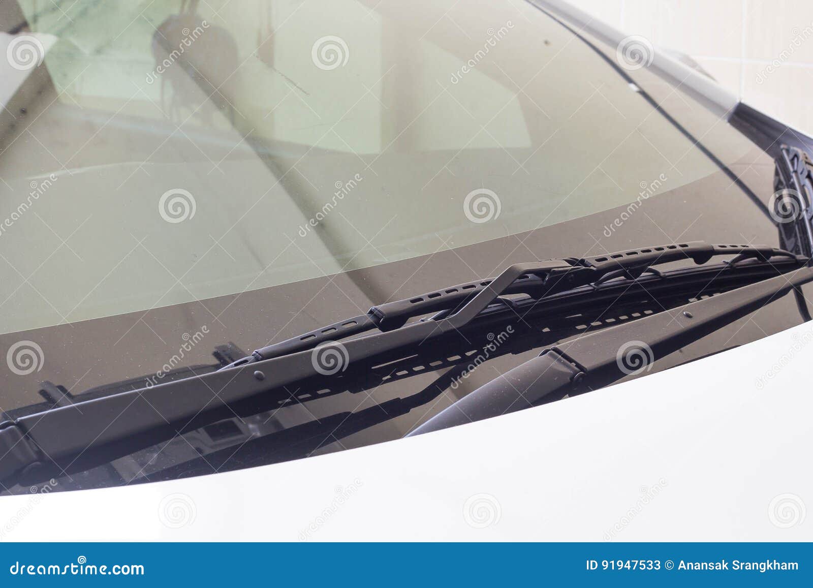 Windshield Wiper in Rain Car. Stock Image - Image of color, supply ...