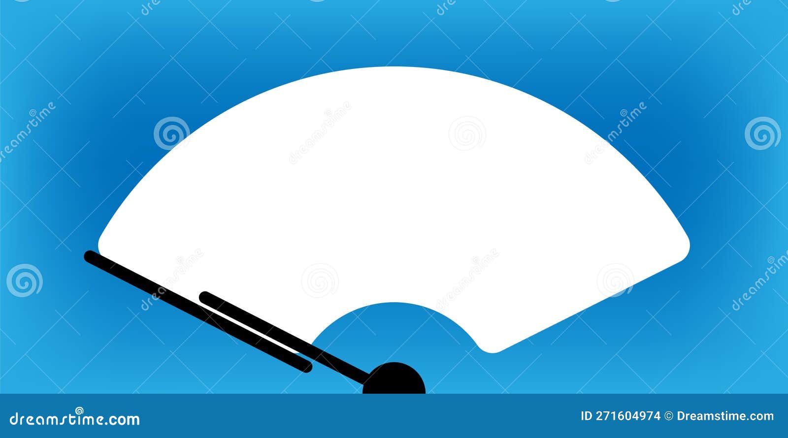 Windshield with Wiper Simple Illustration Stock Vector - Illustration ...