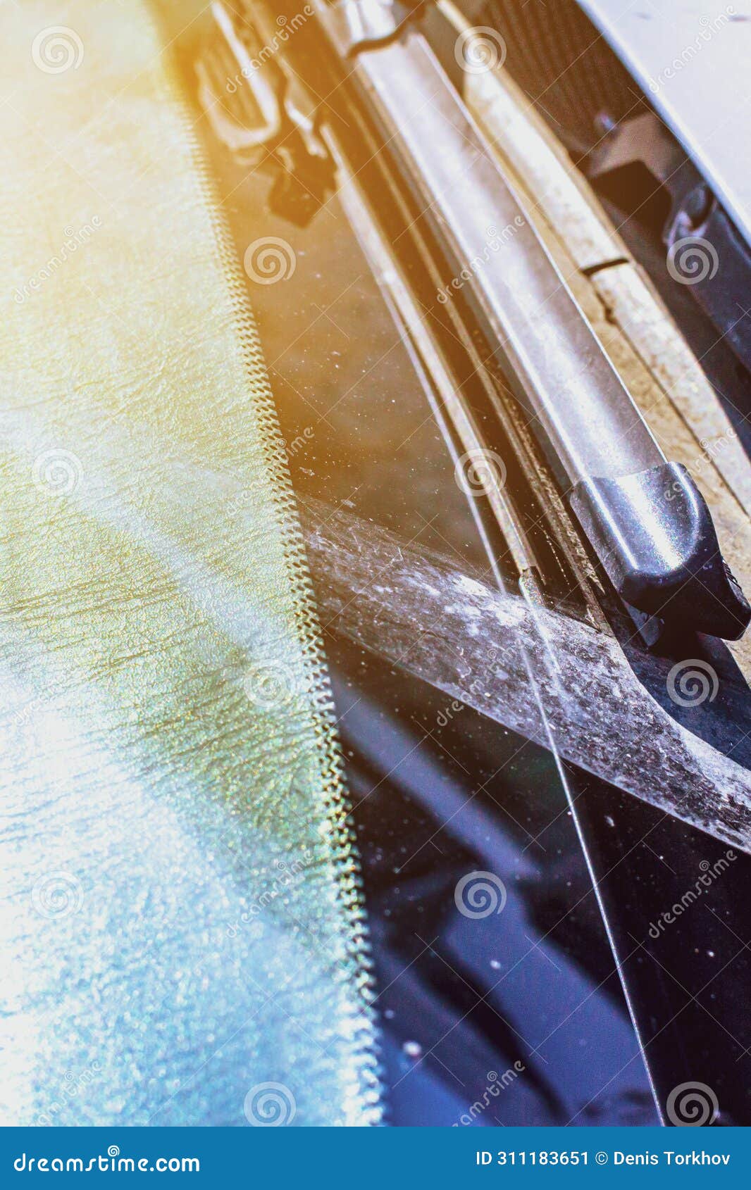 Windshield Wipers from Inside of Car, Season Rain Stock Image - Image ...