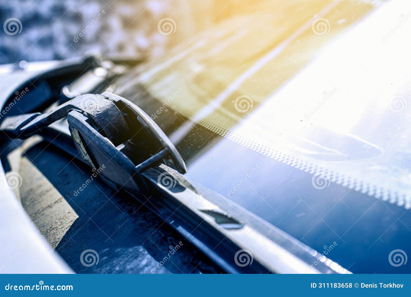 Windshield Wipers from Inside of Car, Season Rain Stock Photo - Image ...