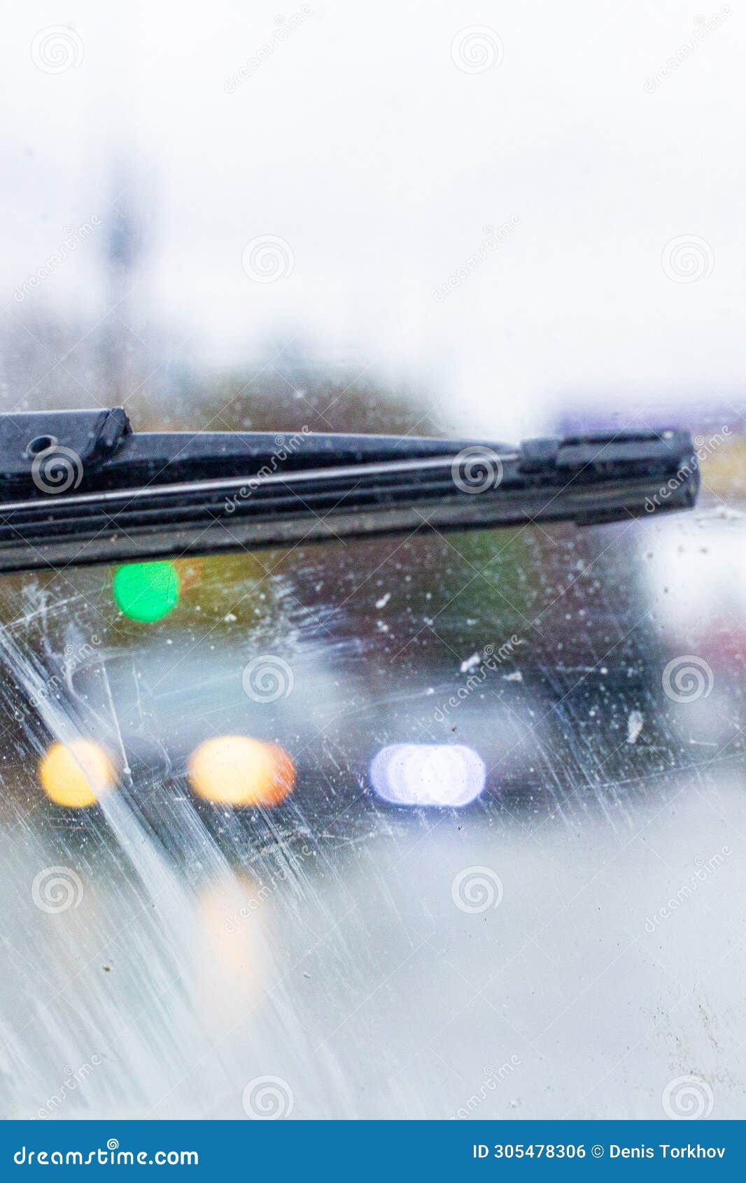 Windshield Wipers from Inside of Car, Season Rain. the Problem of Poor ...