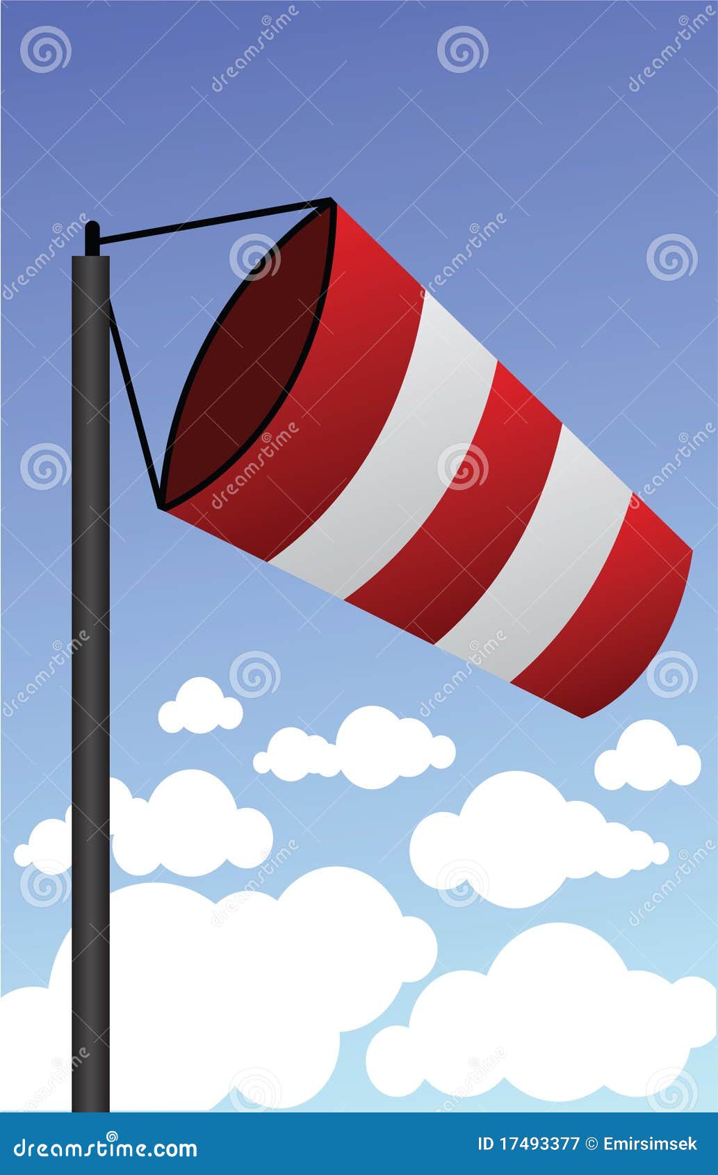 Windsock stock vector. Illustration of vector, striped - 17493377