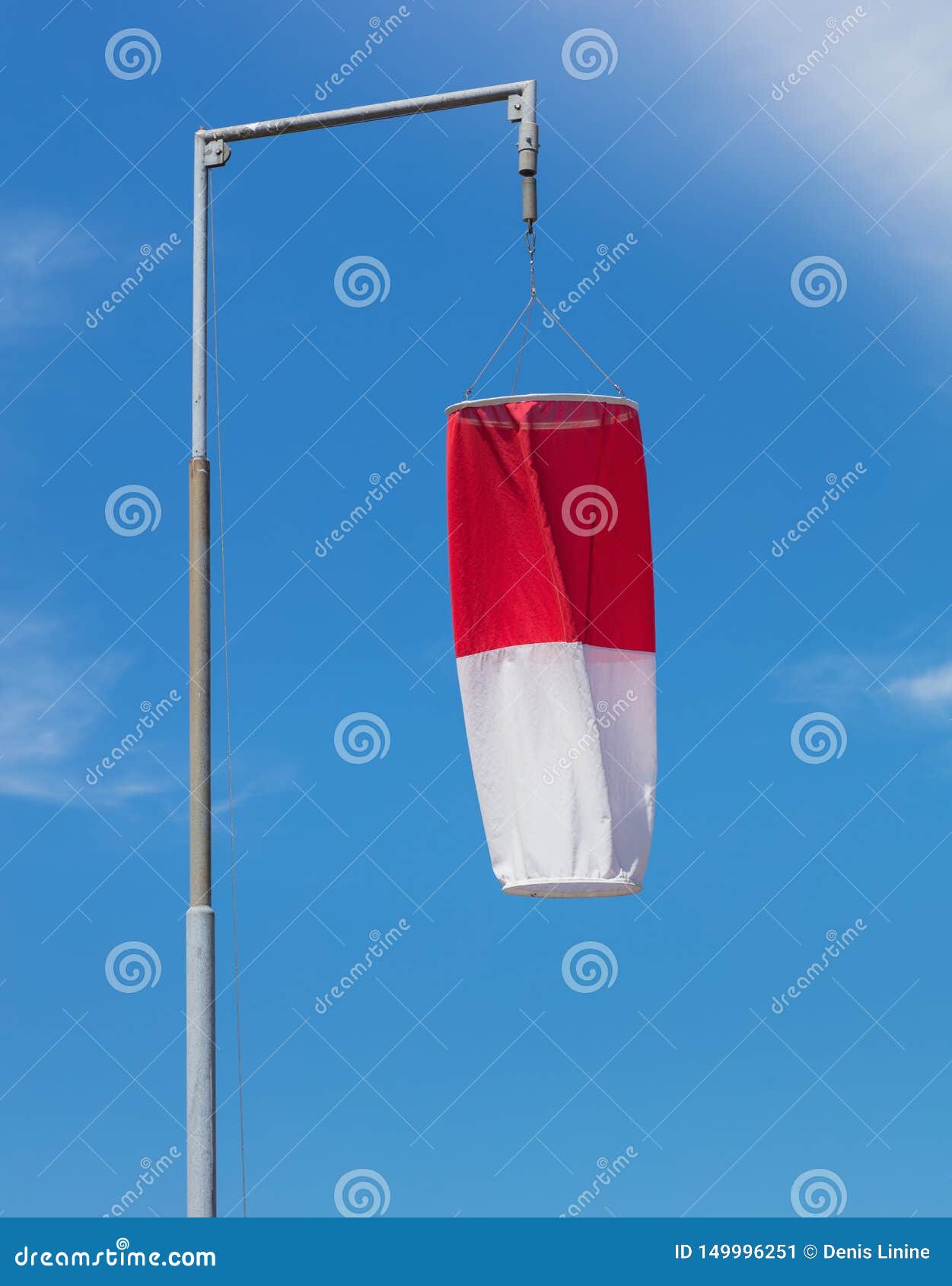 Windsock at an airport stock image. Image of white, airfield - 149996251