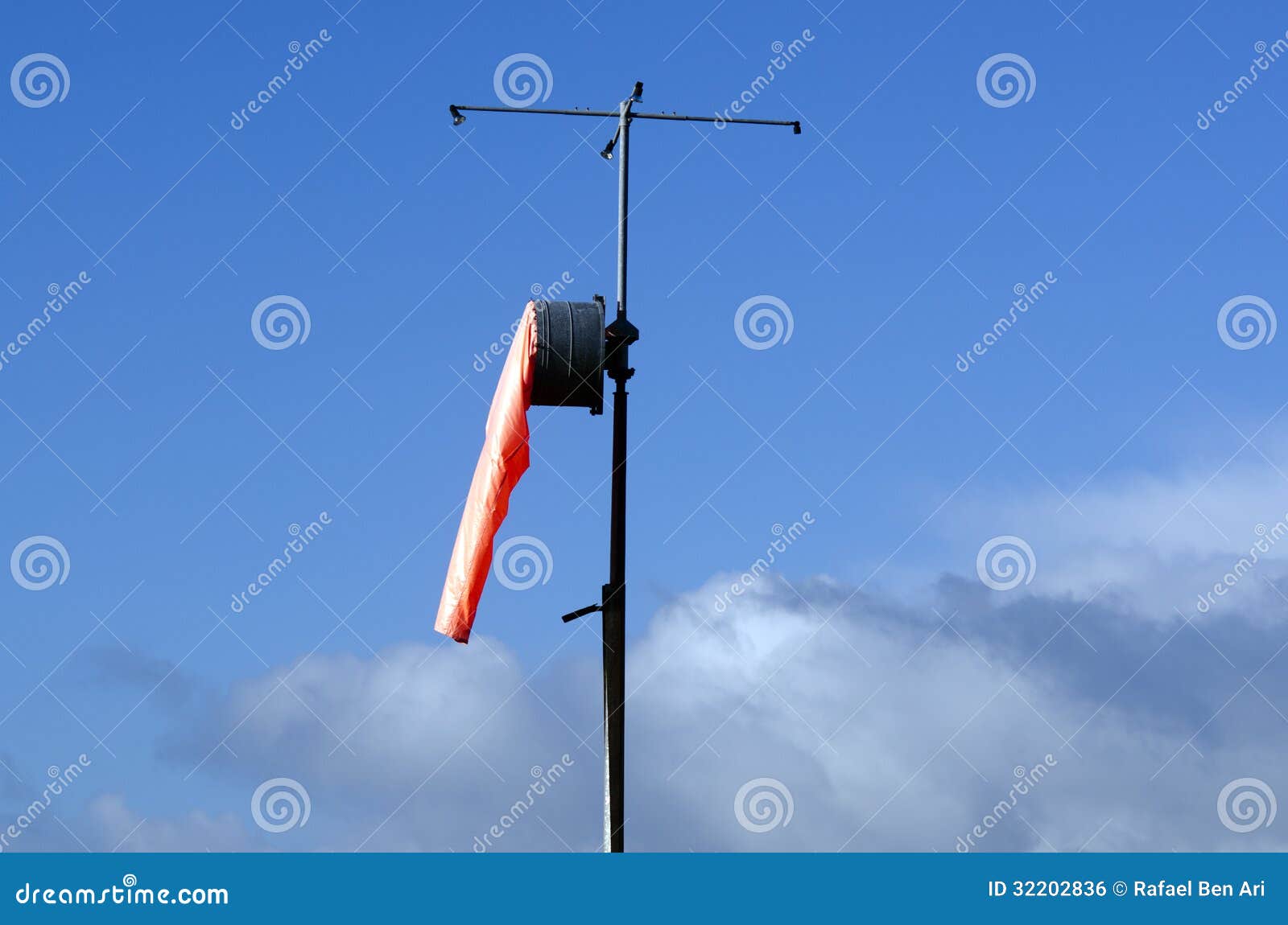 Windsock stock photo. Image of bright, space, blue, pole - 32202836