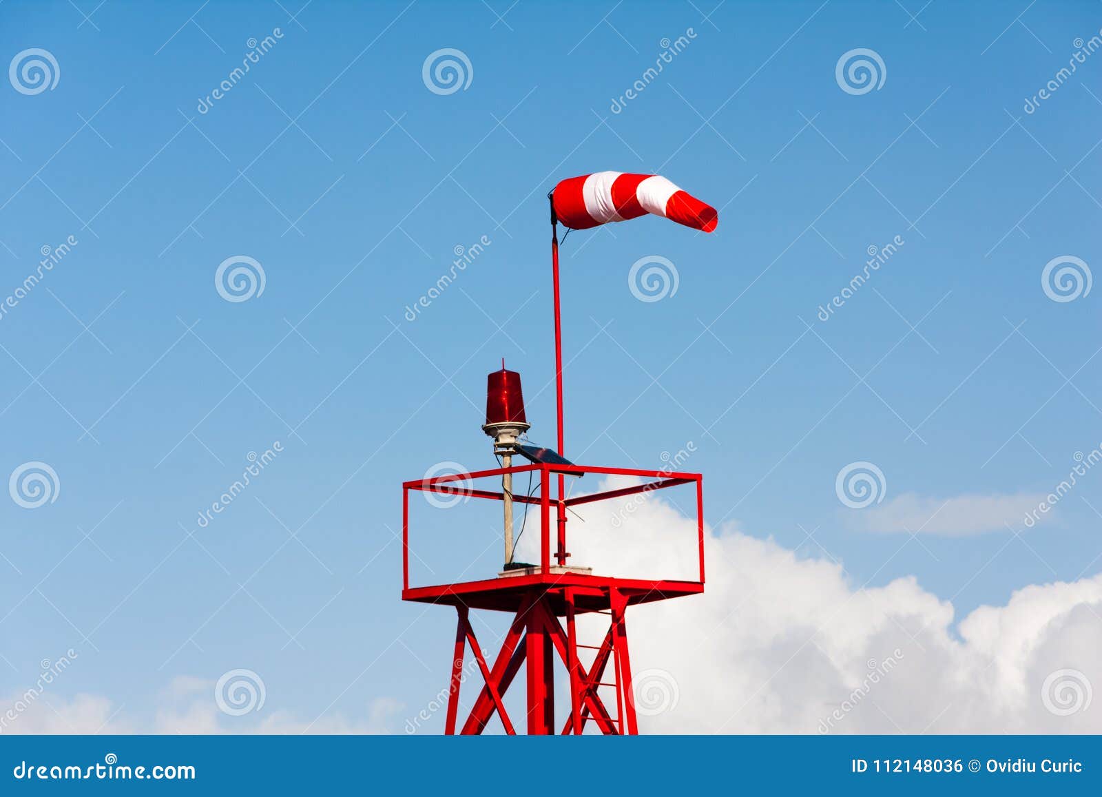 Windsock Blown by Moderate Wind Stock Photo - Image of metal, sport ...