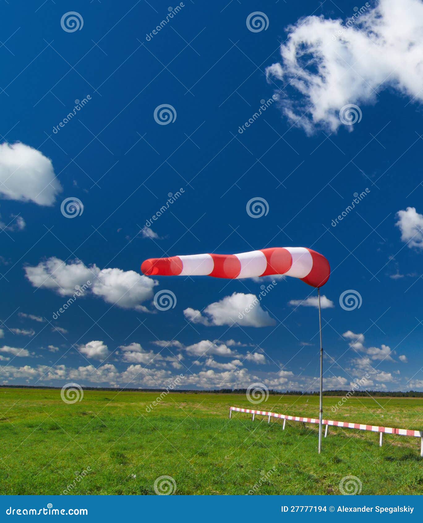 Windsock on the Dark Blue Sky Stock Photo - Image of flag, hurricane ...