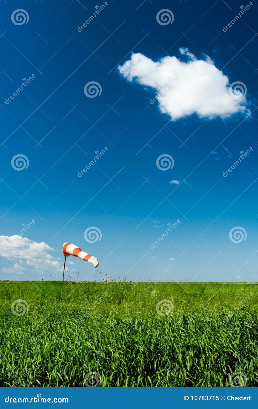 Windsock In Green Field Background And Grass Royalty-Free Stock Photo ...