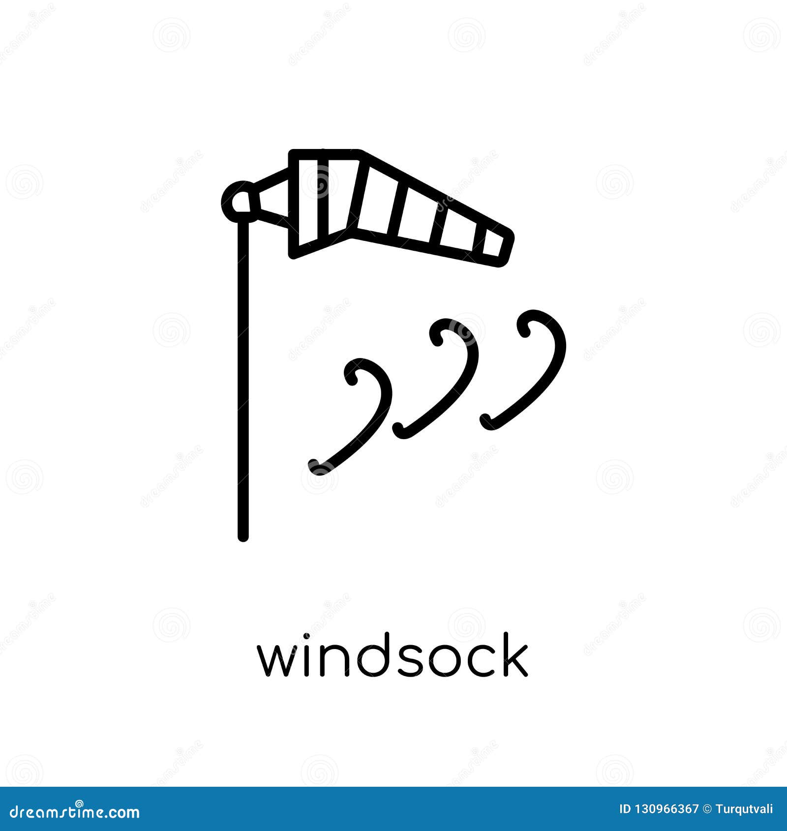 Windsock Icon from Collection. Stock Vector - Illustration of control ...