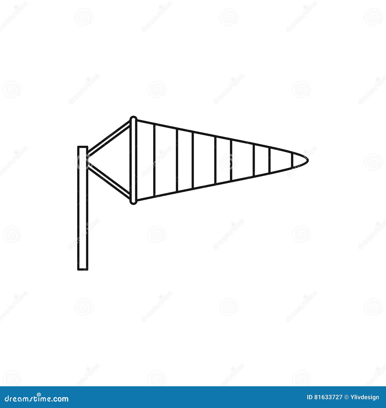 Windsock Icon, Outline Style Stock Vector - Illustration of outdoor ...