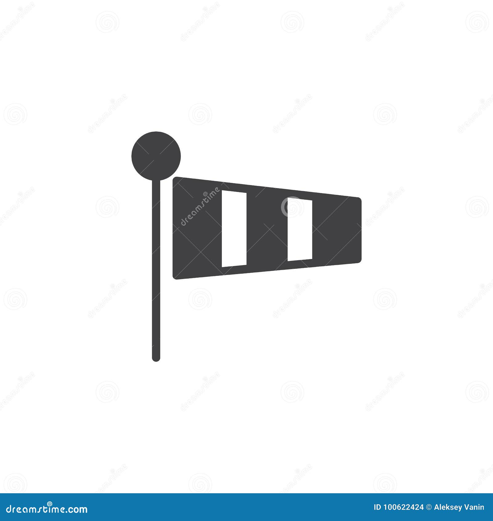Windsock icon vector stock vector. Illustration of weather - 100622424