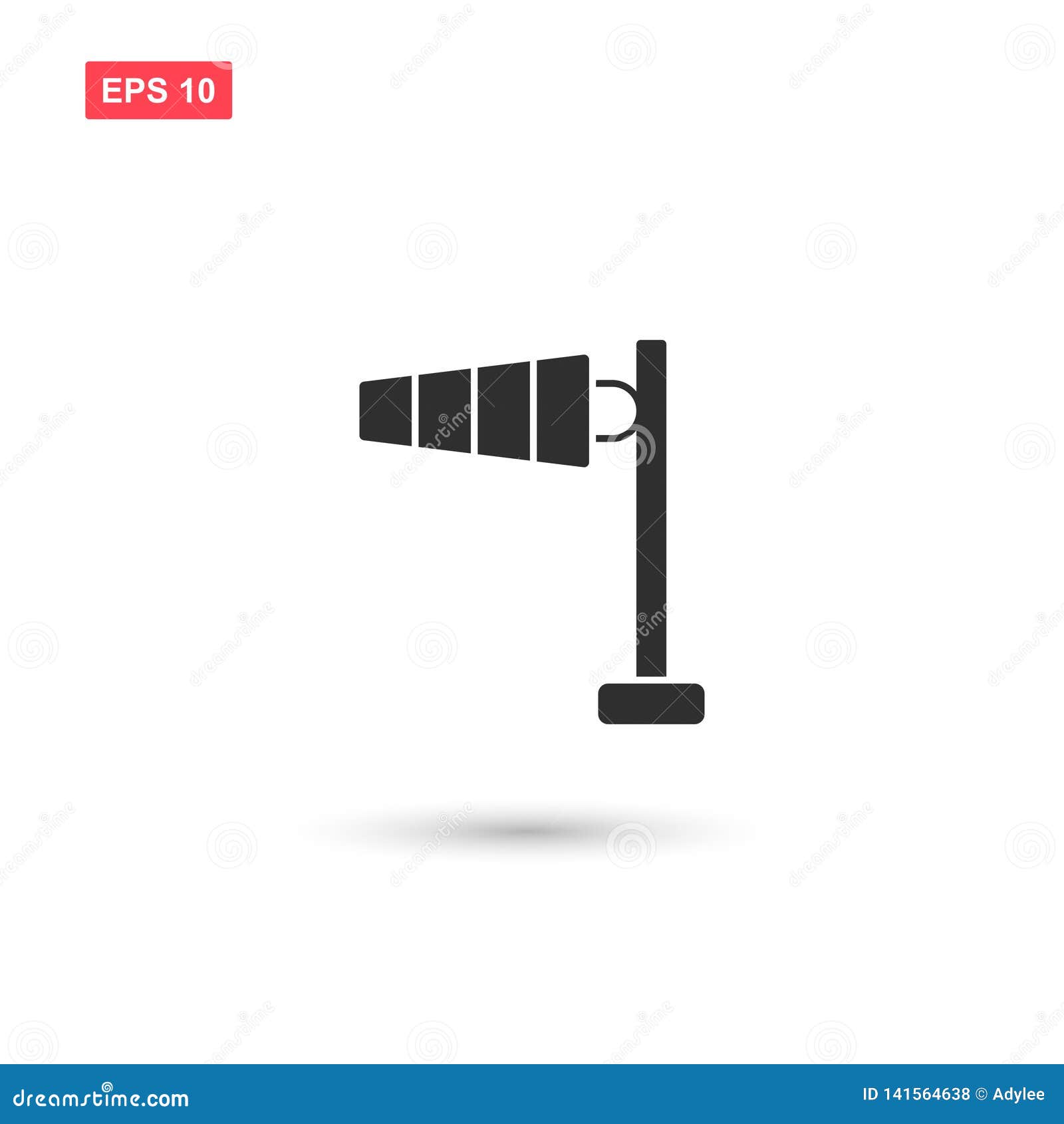Windsock Icon Vector Isolated Stock Vector - Illustration of symbol ...