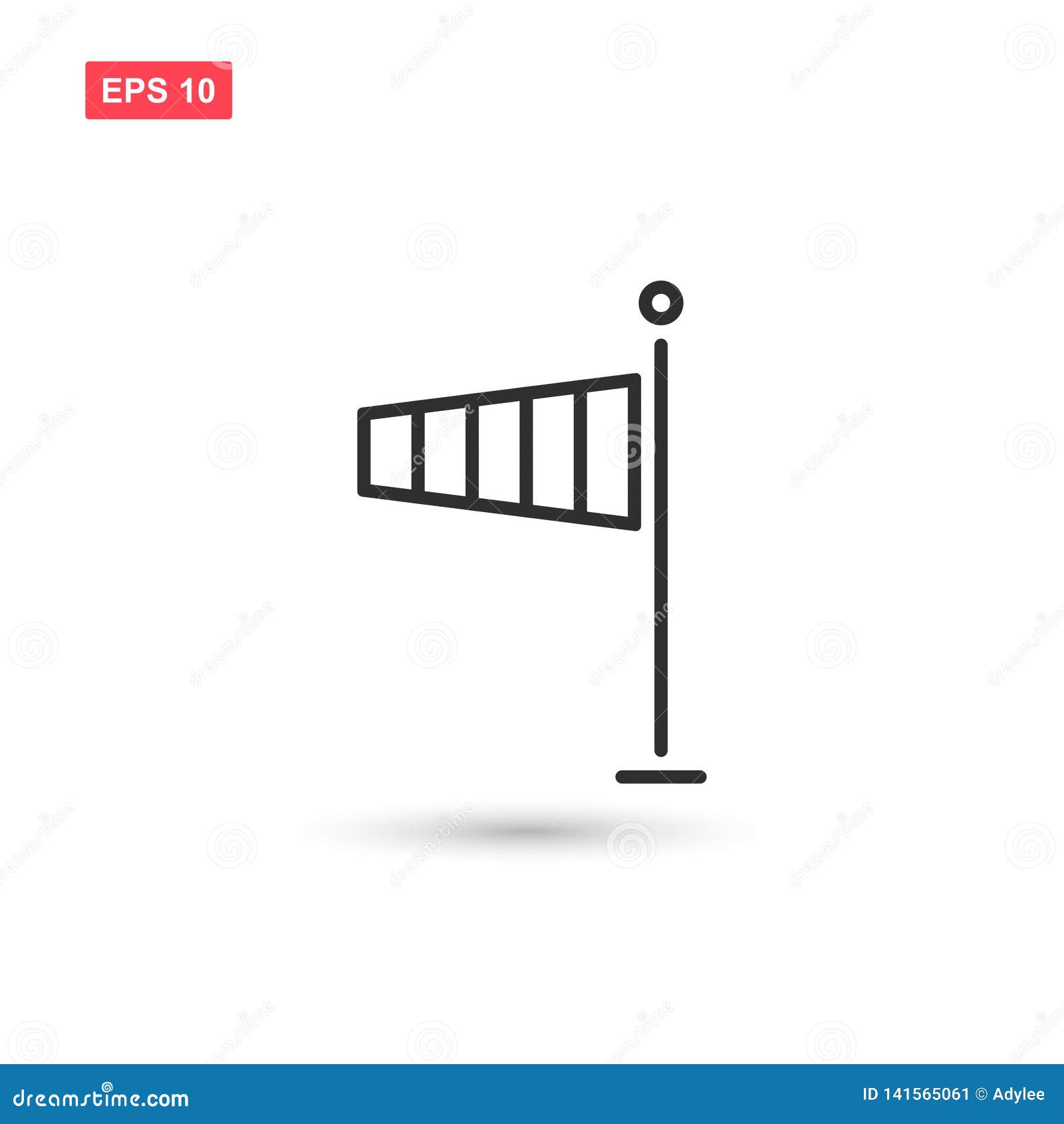 Windsock Icon Vector Isolated 8 Stock Vector - Illustration of climate ...