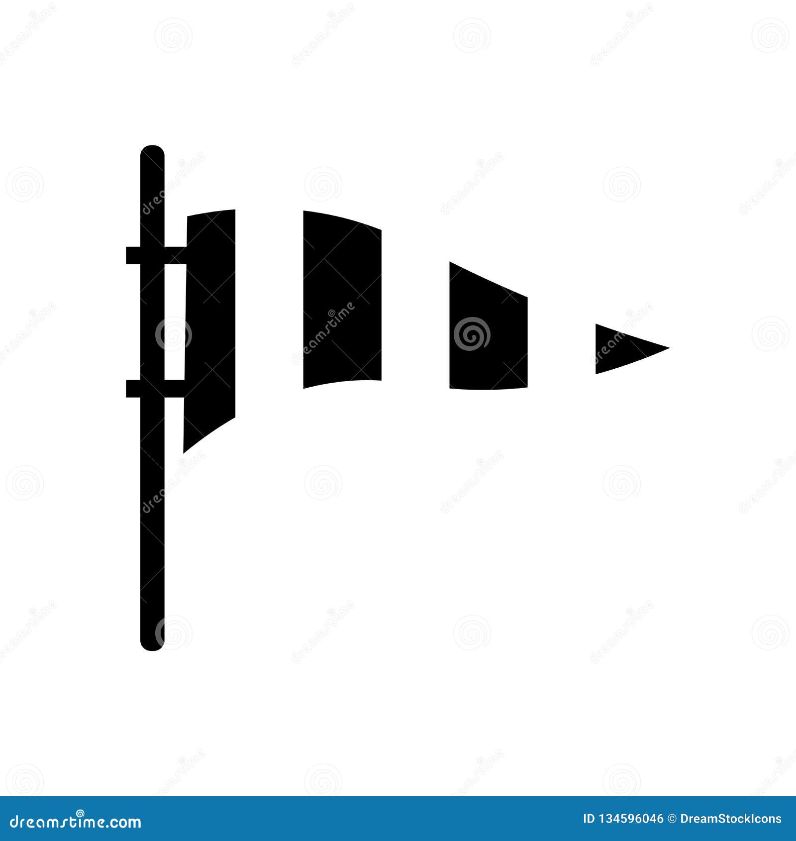 Windsock Icon Vector Isolated on White Background, Windsock Sign ...