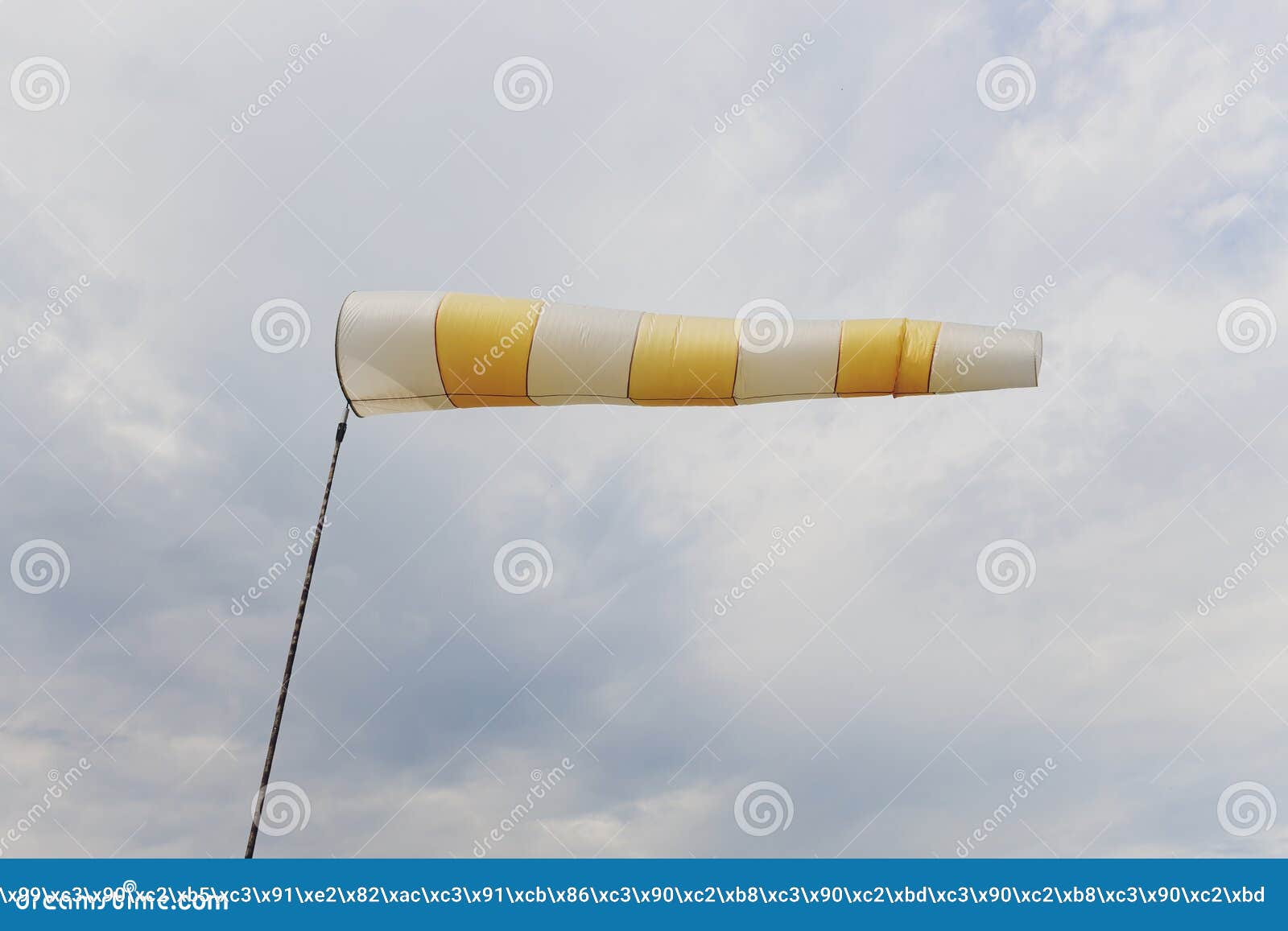 Windsock Indicator of Wind on Runway Airport. Stock Photo - Image of ...
