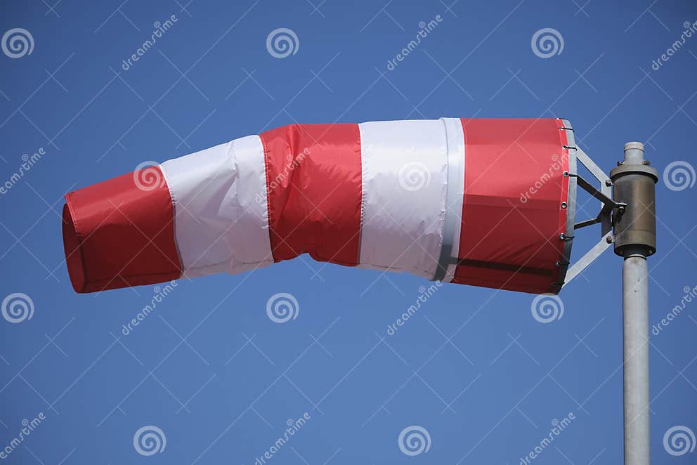 Windsock Indicator of Wind on Runway Airport Stock Photo - Image of ...