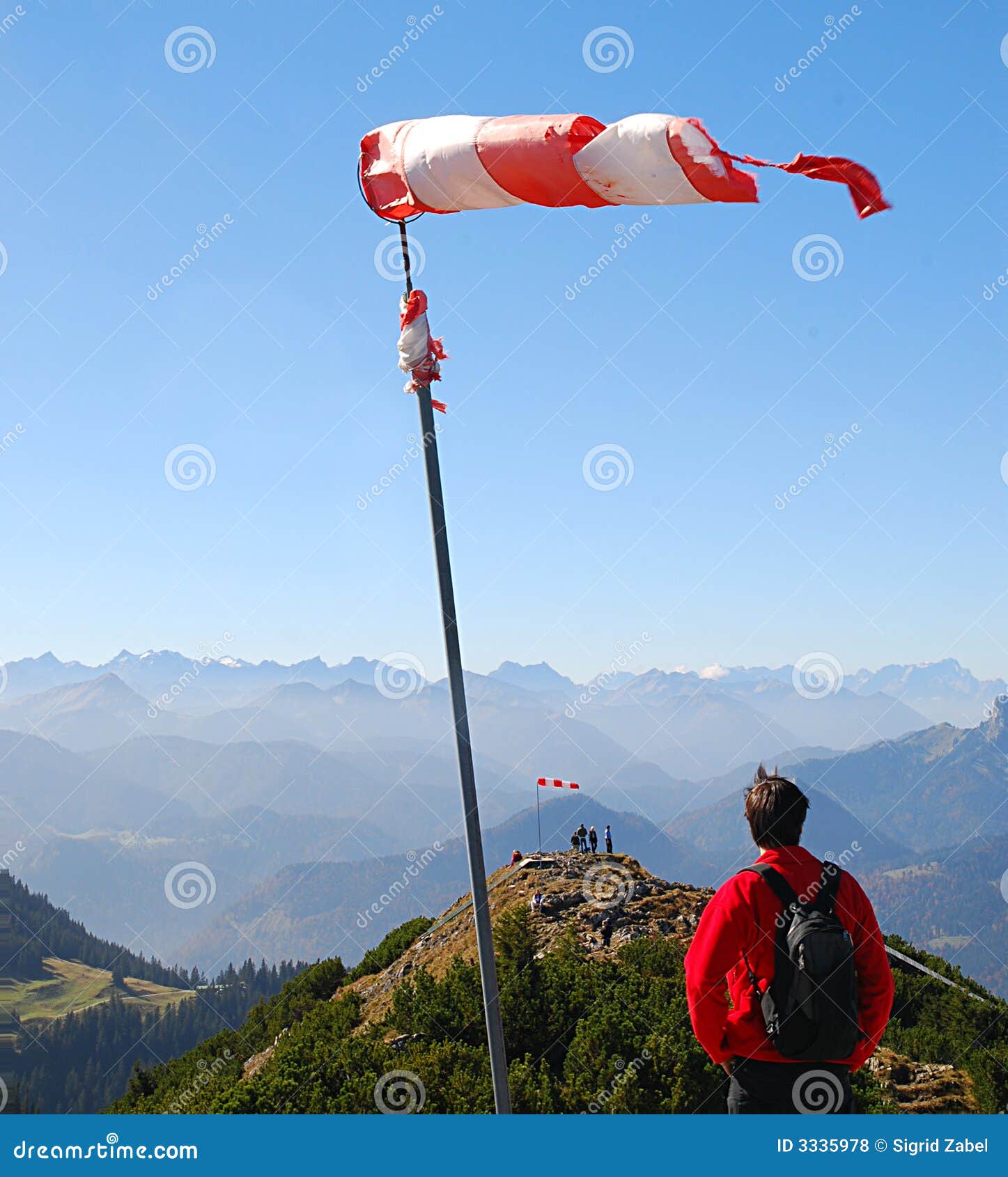Windsock in the mountains stock photo. Image of sight - 3335978
