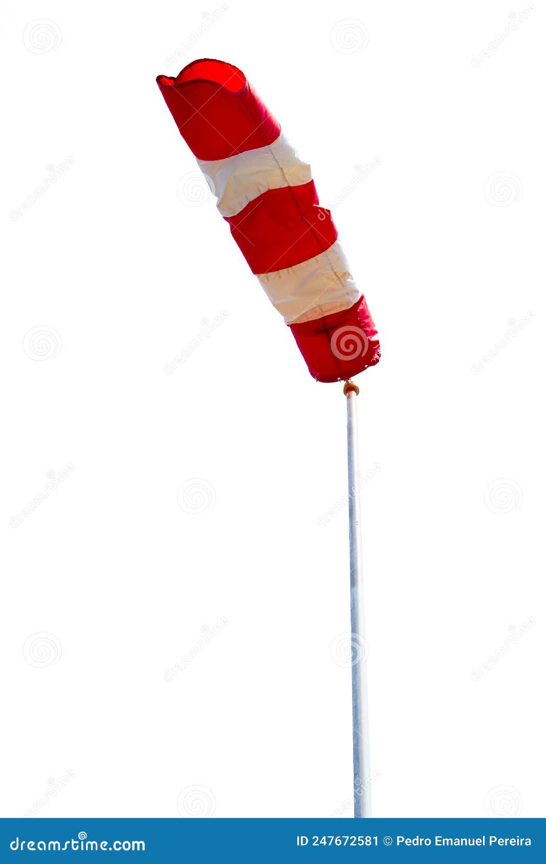 Windsock in Operation with White Background, Ideal for Cutting. Stock ...