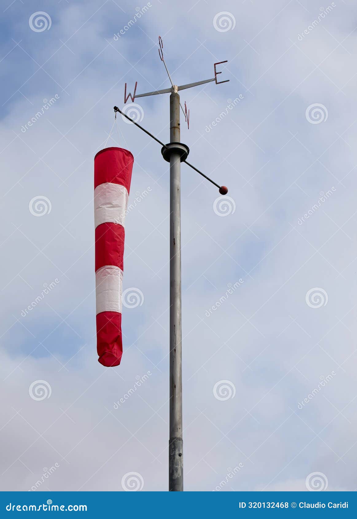 Windsock Pointing the Wind Indicating Wind Strength and Direction Stock ...