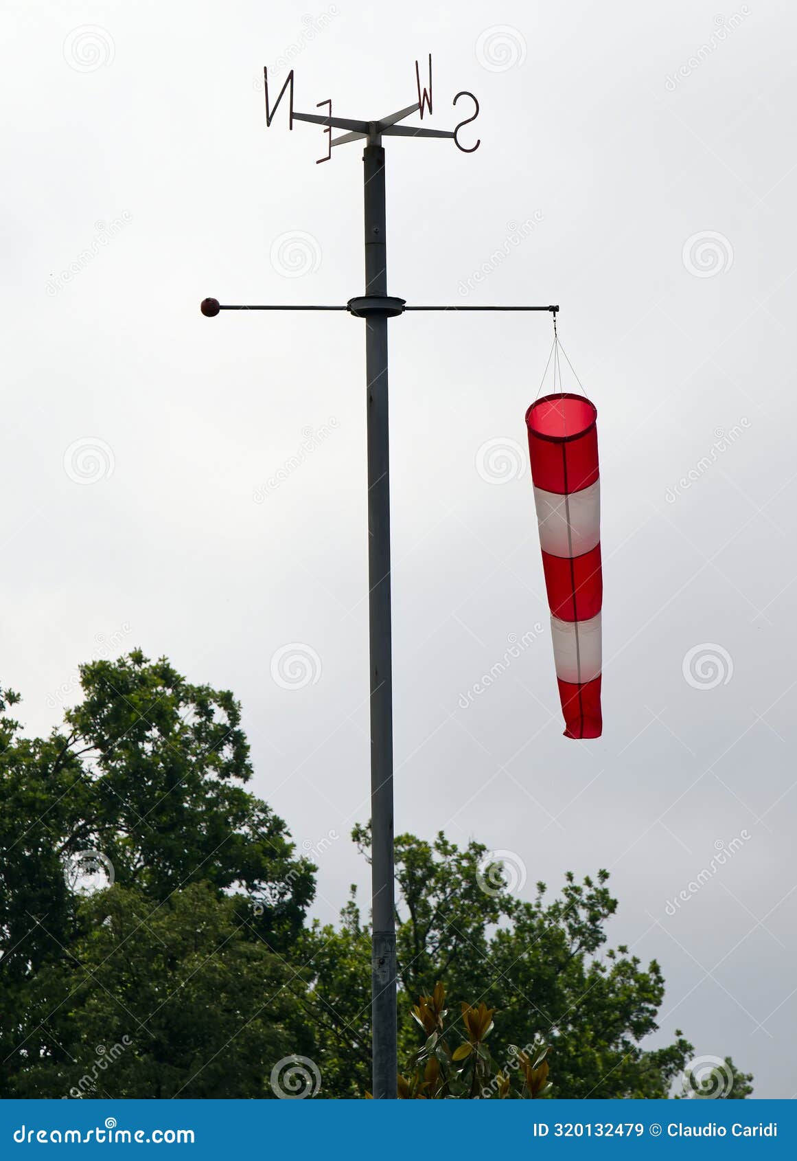 Windsock Pointing the Wind Indicating Wind Strength and Direction Stock ...