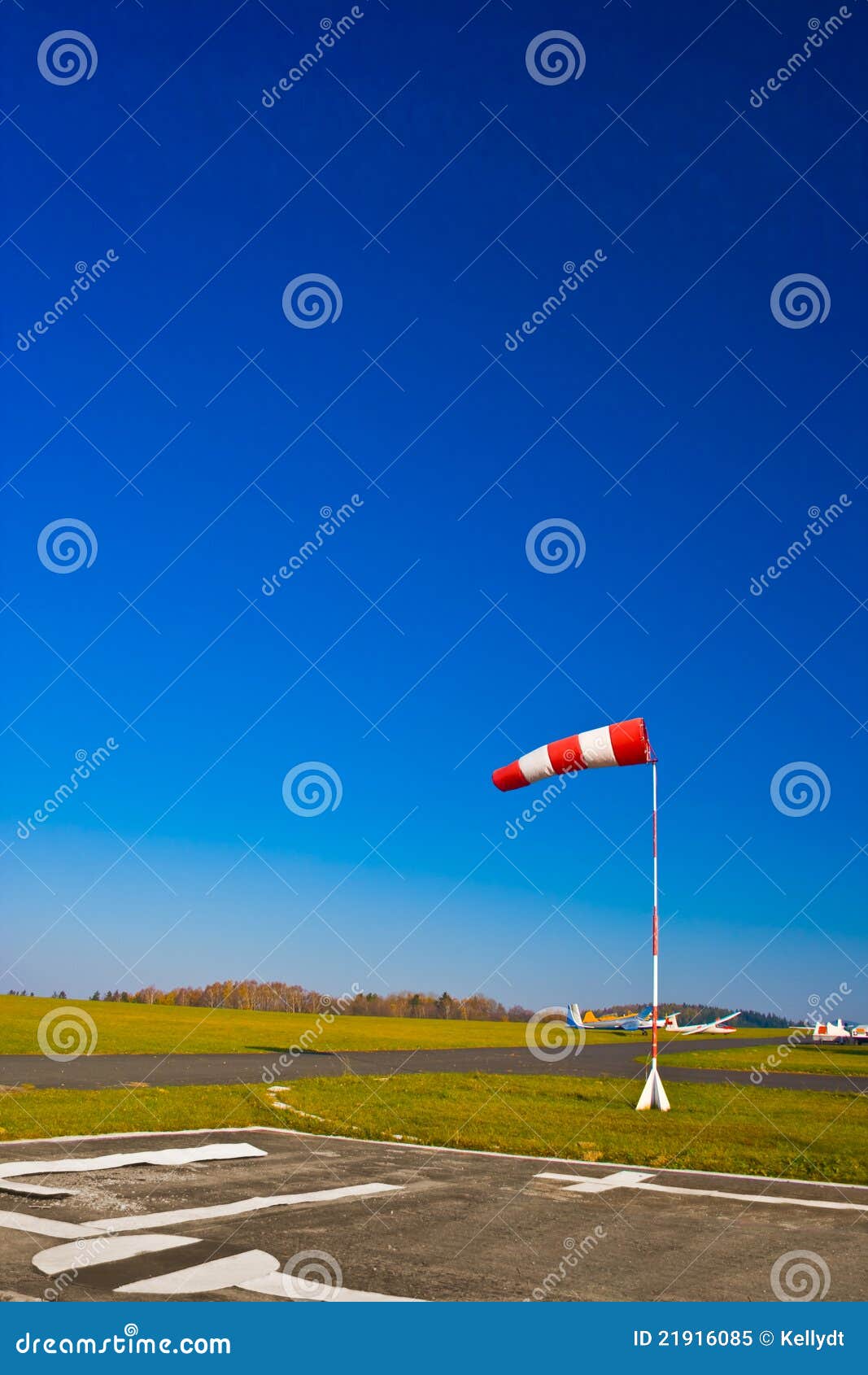 Windsock at a Small Airport Stock Image - Image of flag, blowing: 21916085