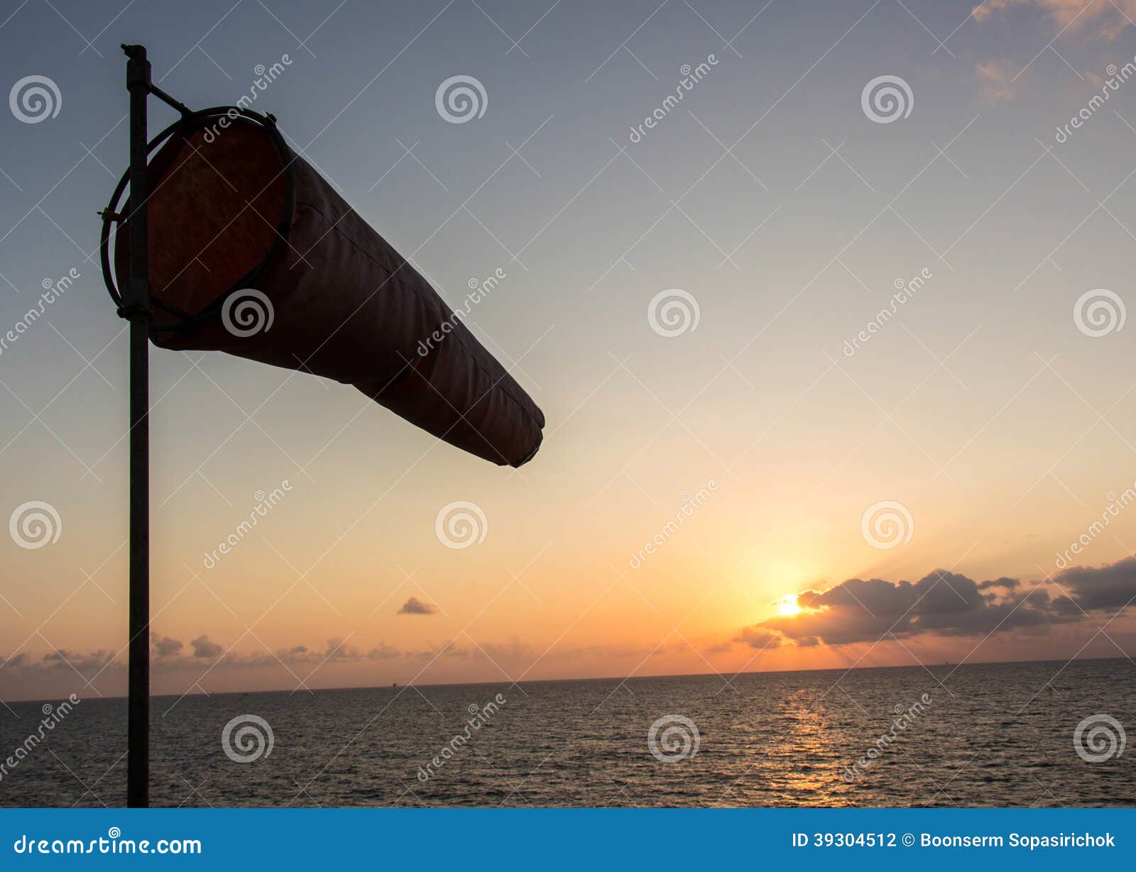 Windsock and sunset stock photo. Image of force, nature - 39304512