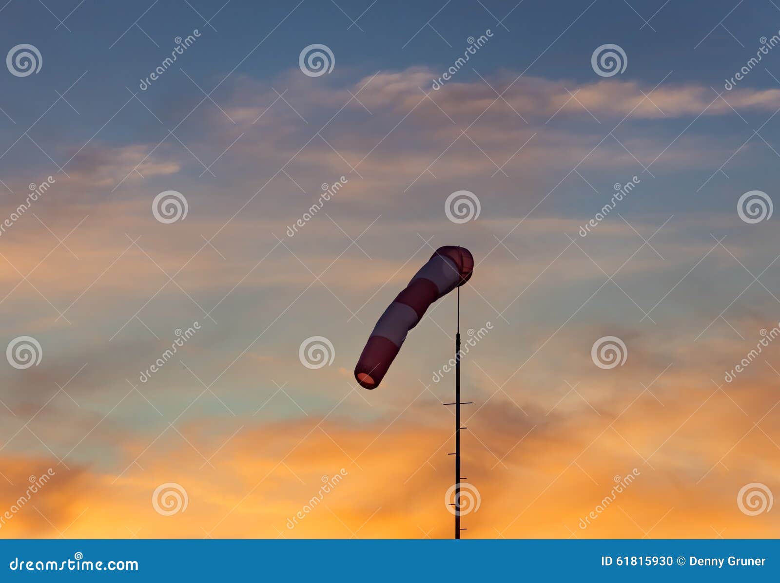 Windsock in the sunset stock photo. Image of measuring - 61815930