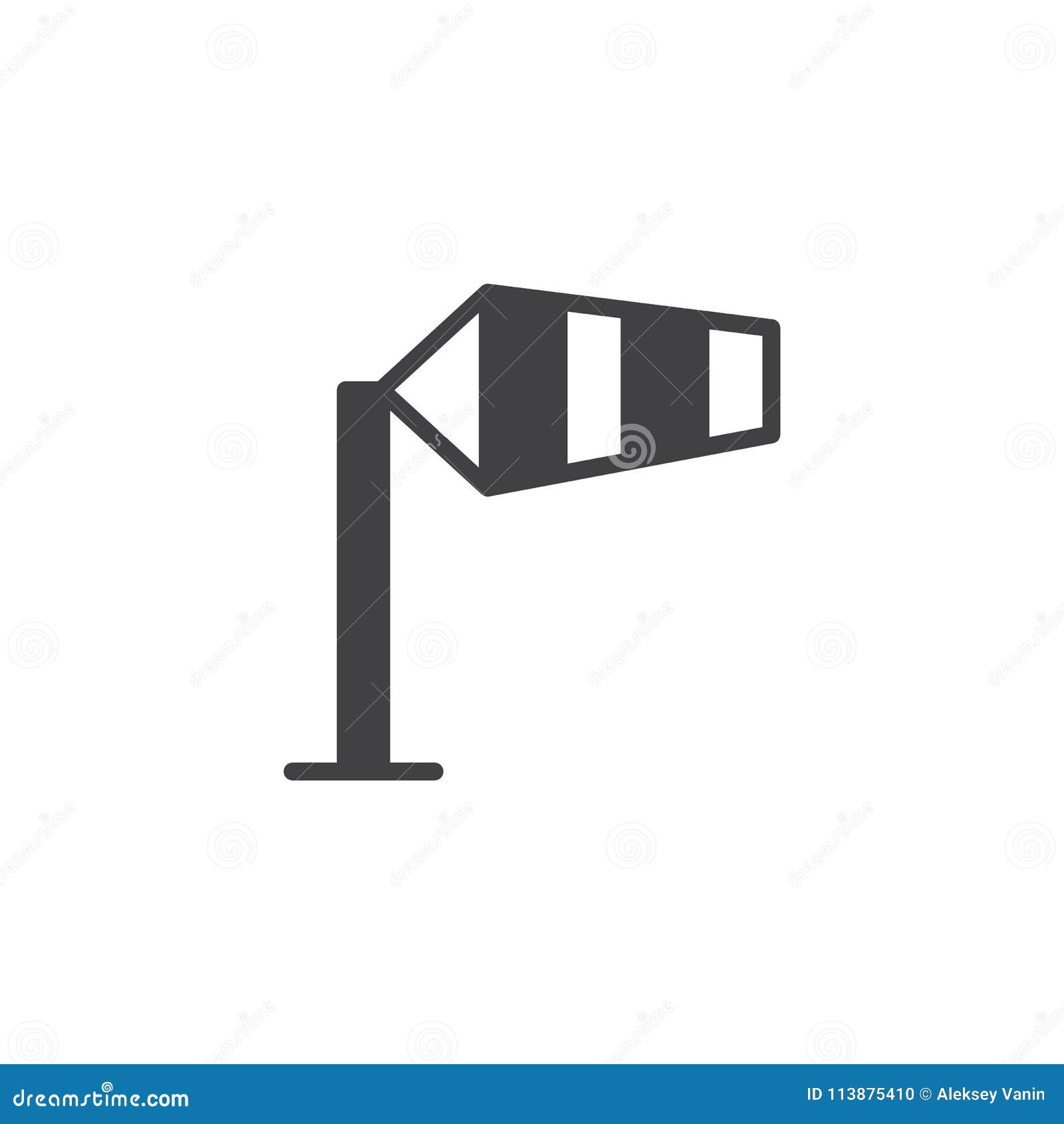 Windsock Vector Icon Isolated On Transparent Background, Linear ...