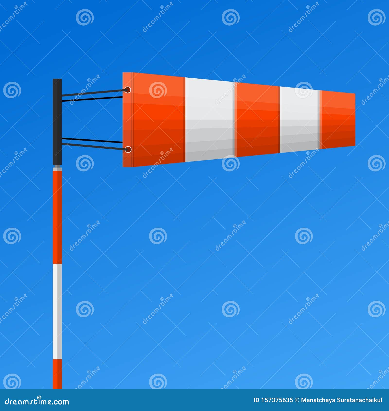 Windsok illustrazione vettoriale. Illustrazione di aerodromo - 157375635