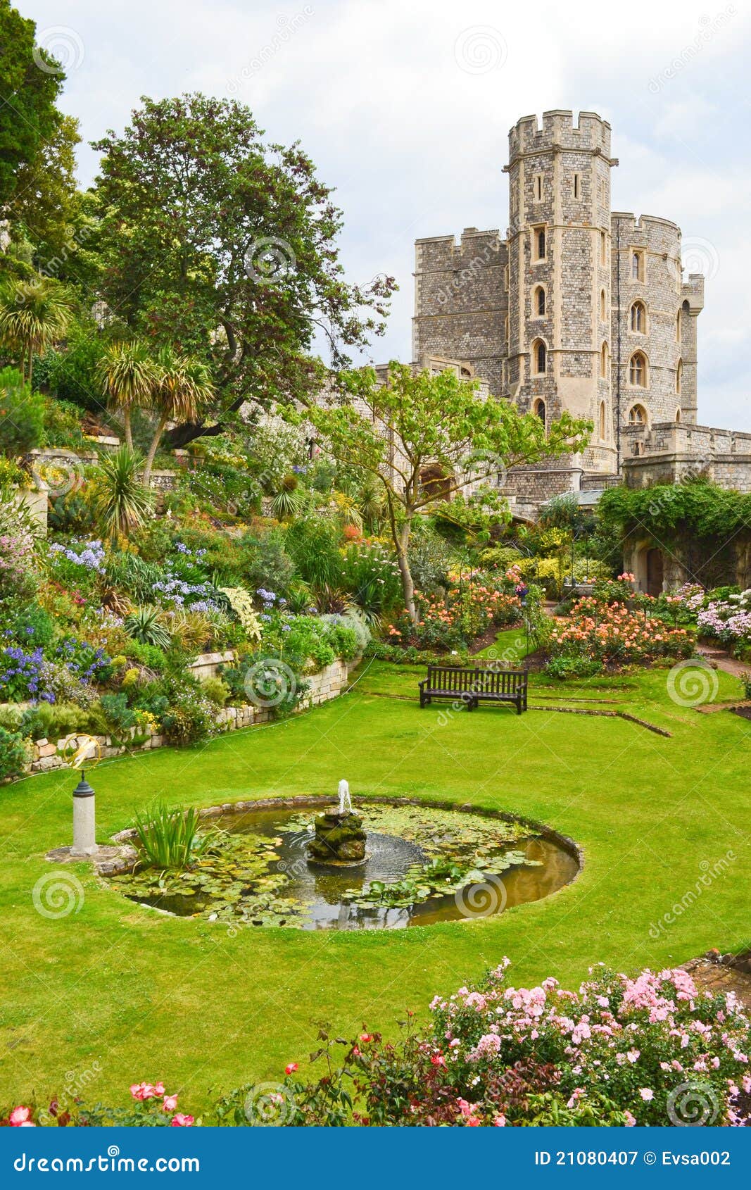 Windsor Castle and Garden stock image. Image of norman - 21080407