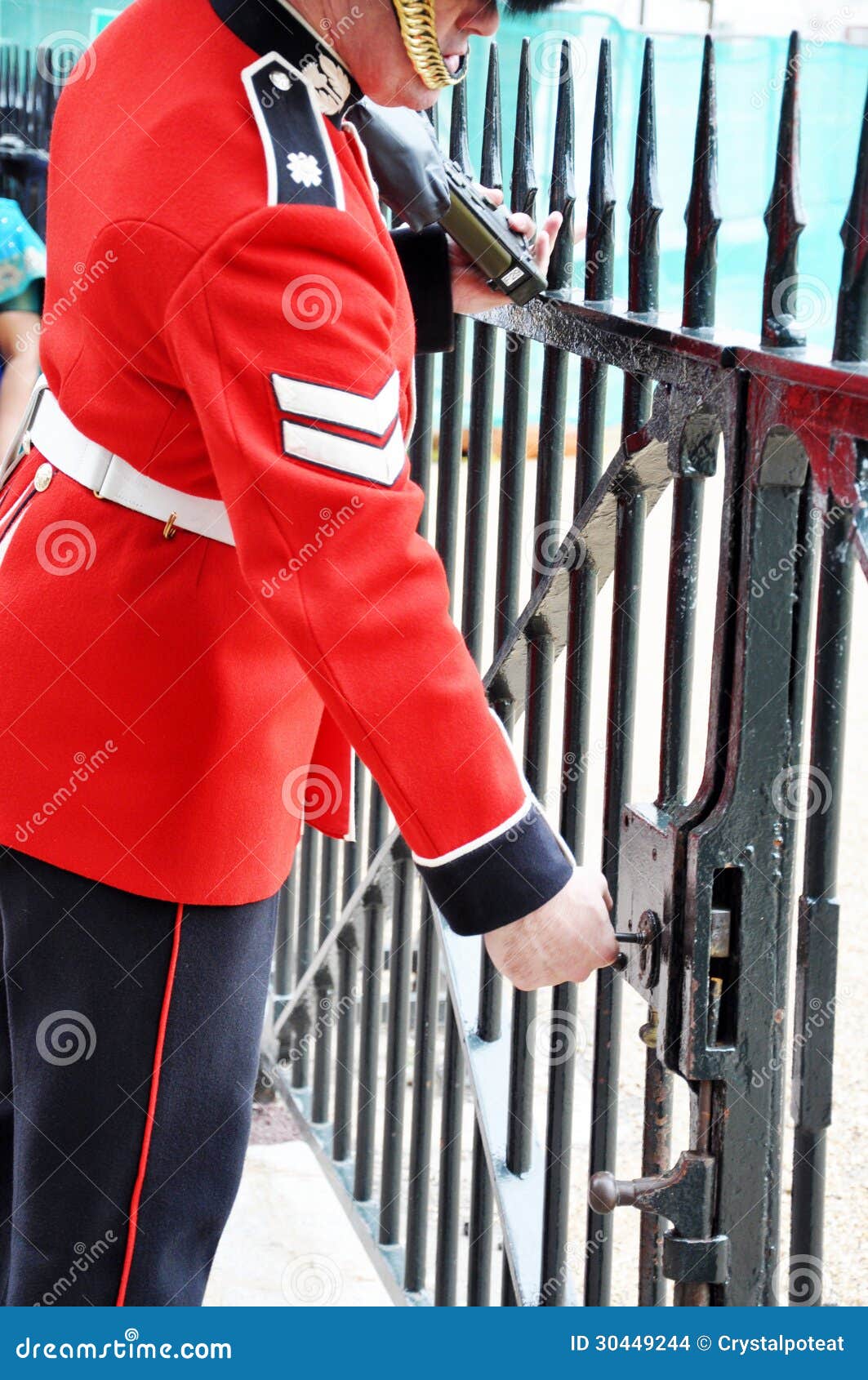 Castle Guard Standing Guard In His Sentry Box At Prague Castle ...