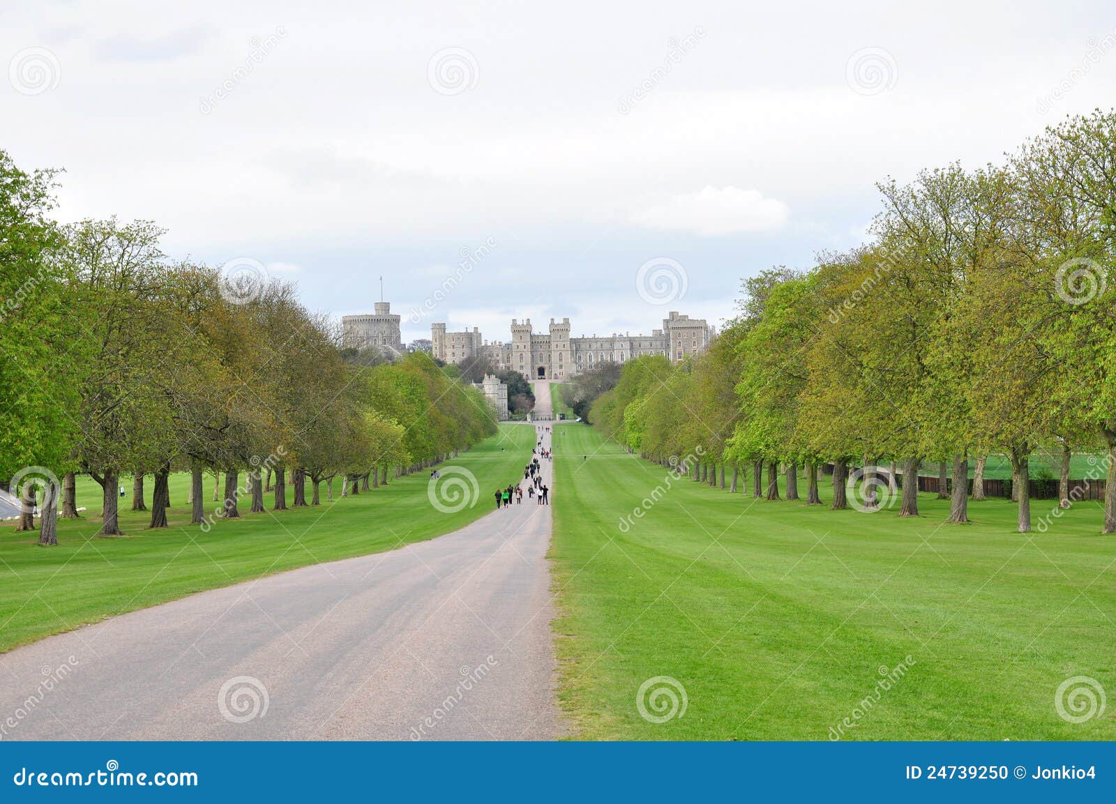 Windsor Castle (long Walk View), UK Stock Photo - Image of british ...