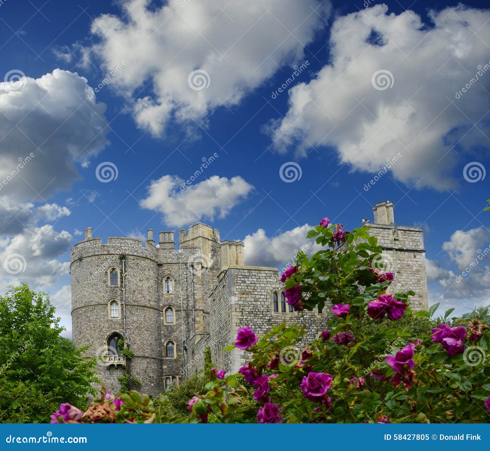 Windsor Castle stock image. Image of great, roses, brick - 58427805