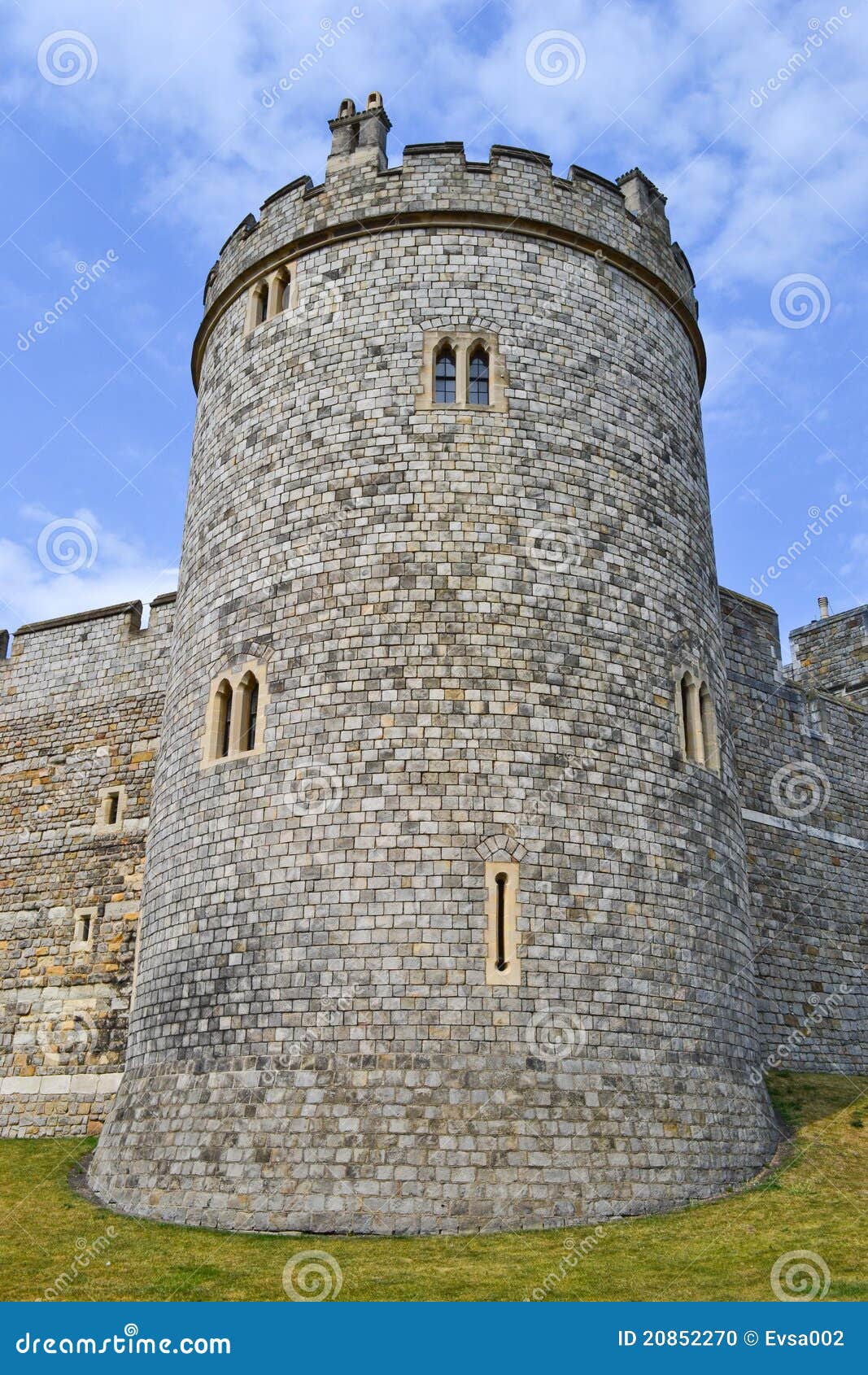 Windsor Castle Wall stock photo. Image of summer, medieval - 20852270