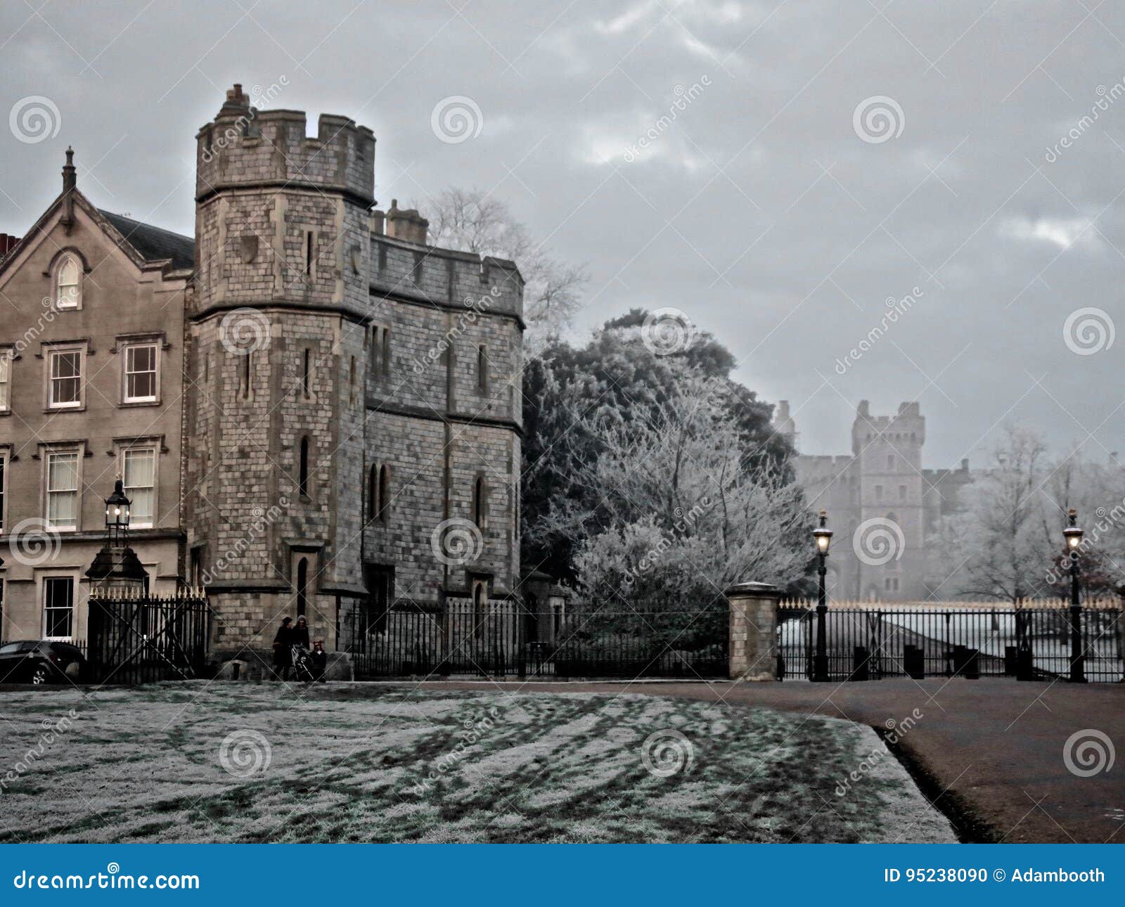 Windsor Castle stock photo. Image of winters, frosty - 95238090