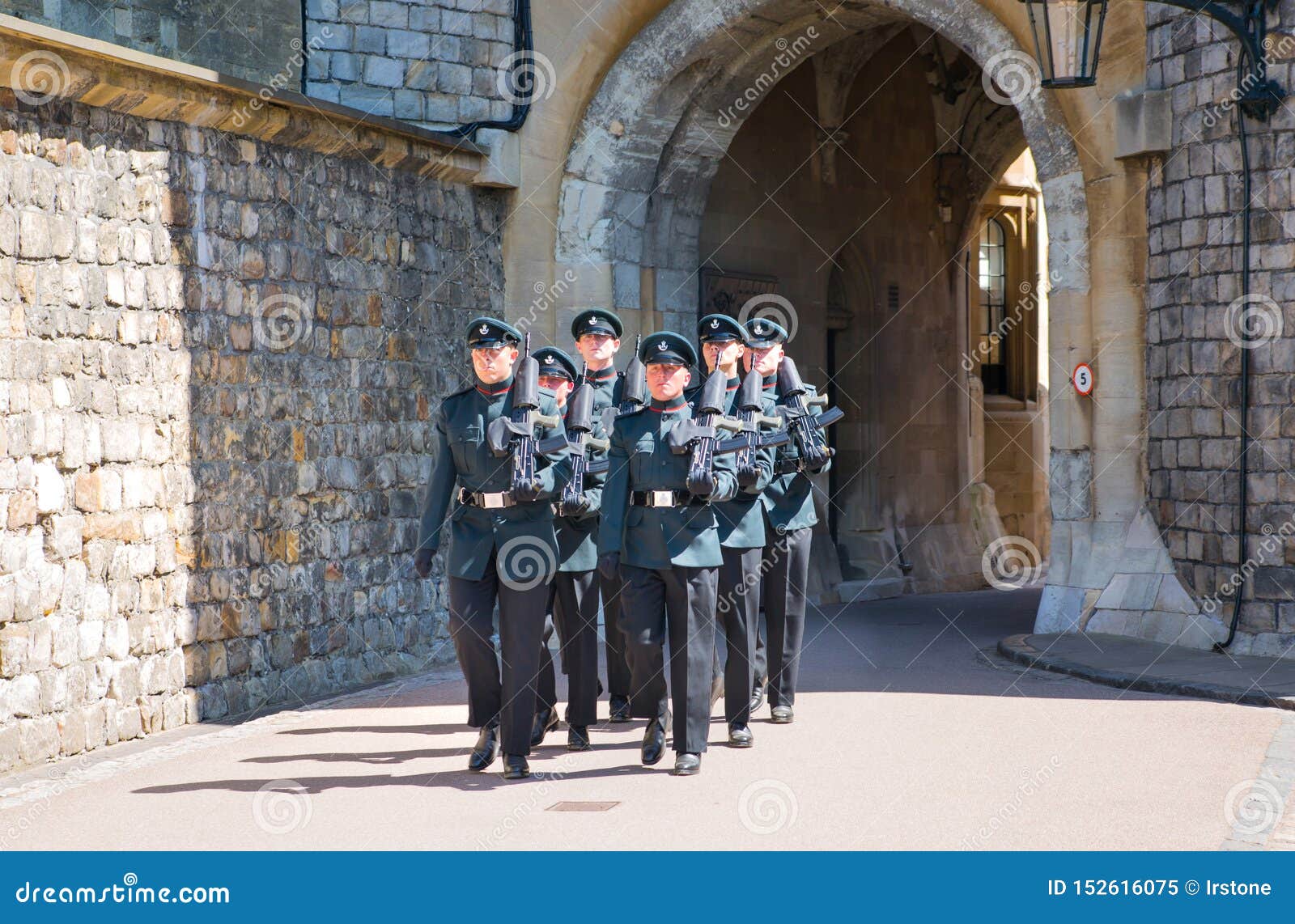 Windsor, UK. Windsor Castle. Guards Changing Post. Editorial Image ...