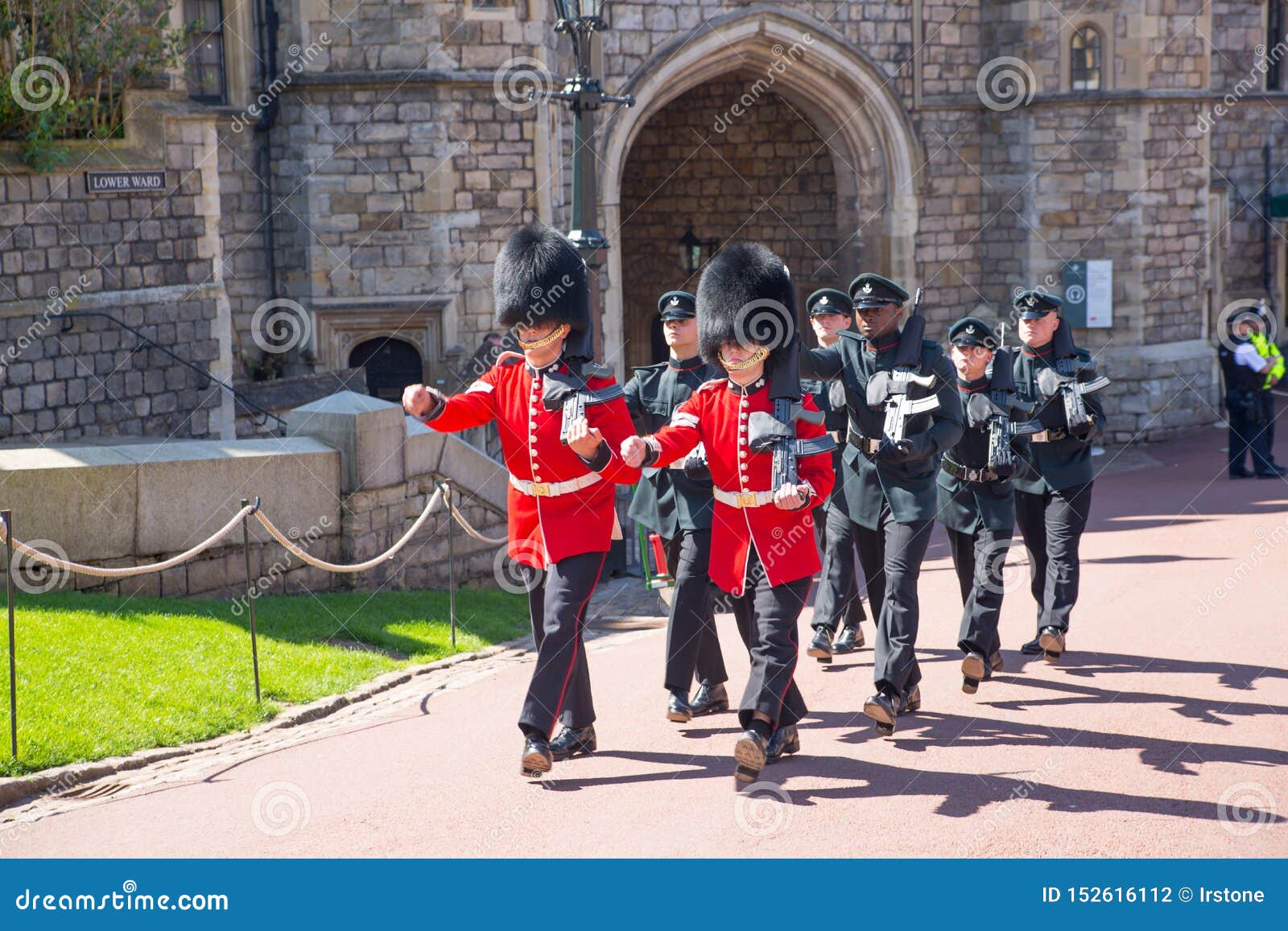 Windsor, UK. Windsor Castle. Guards Changing Post. Editorial ...