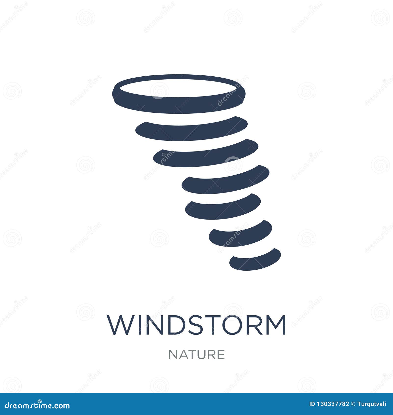 Windstorm Icon In Different Style Vector Illustration. Two Colored And ...