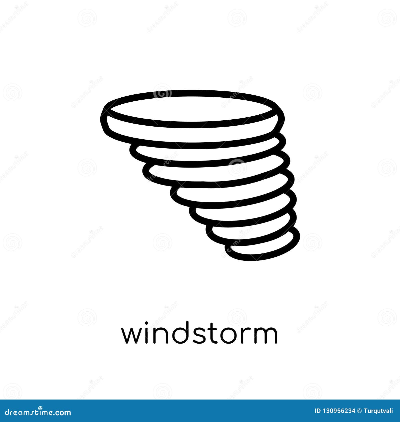 Windstorm Icon. Trendy Modern Flat Linear Vector Windstorm Icon Stock ...