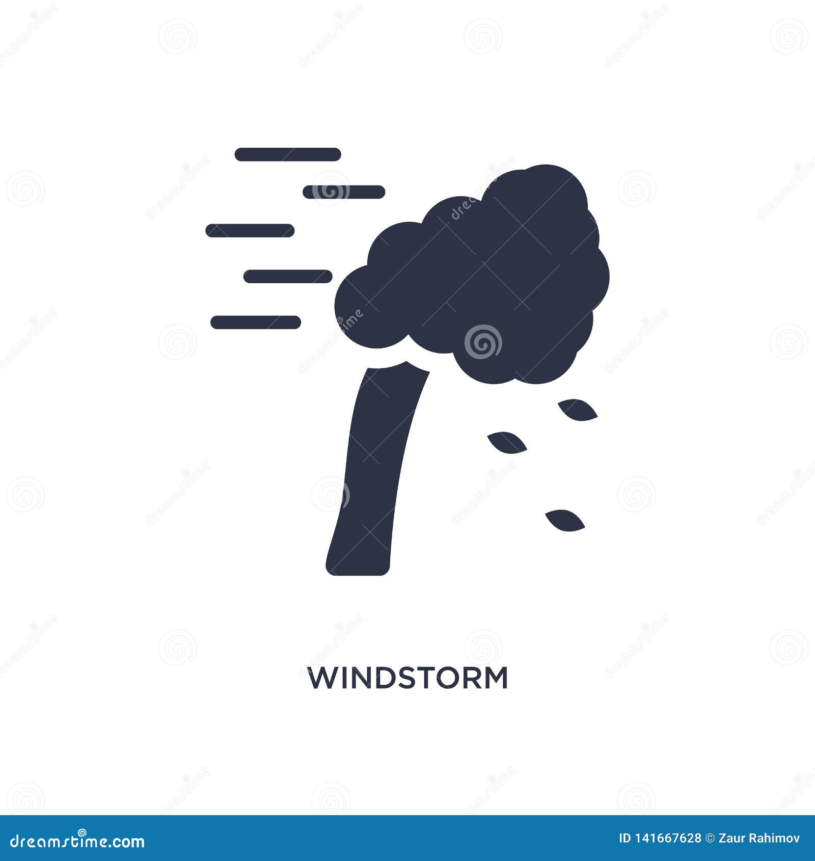 Windstorm Icon In Different Style Vector Illustration. Two Colored And ...