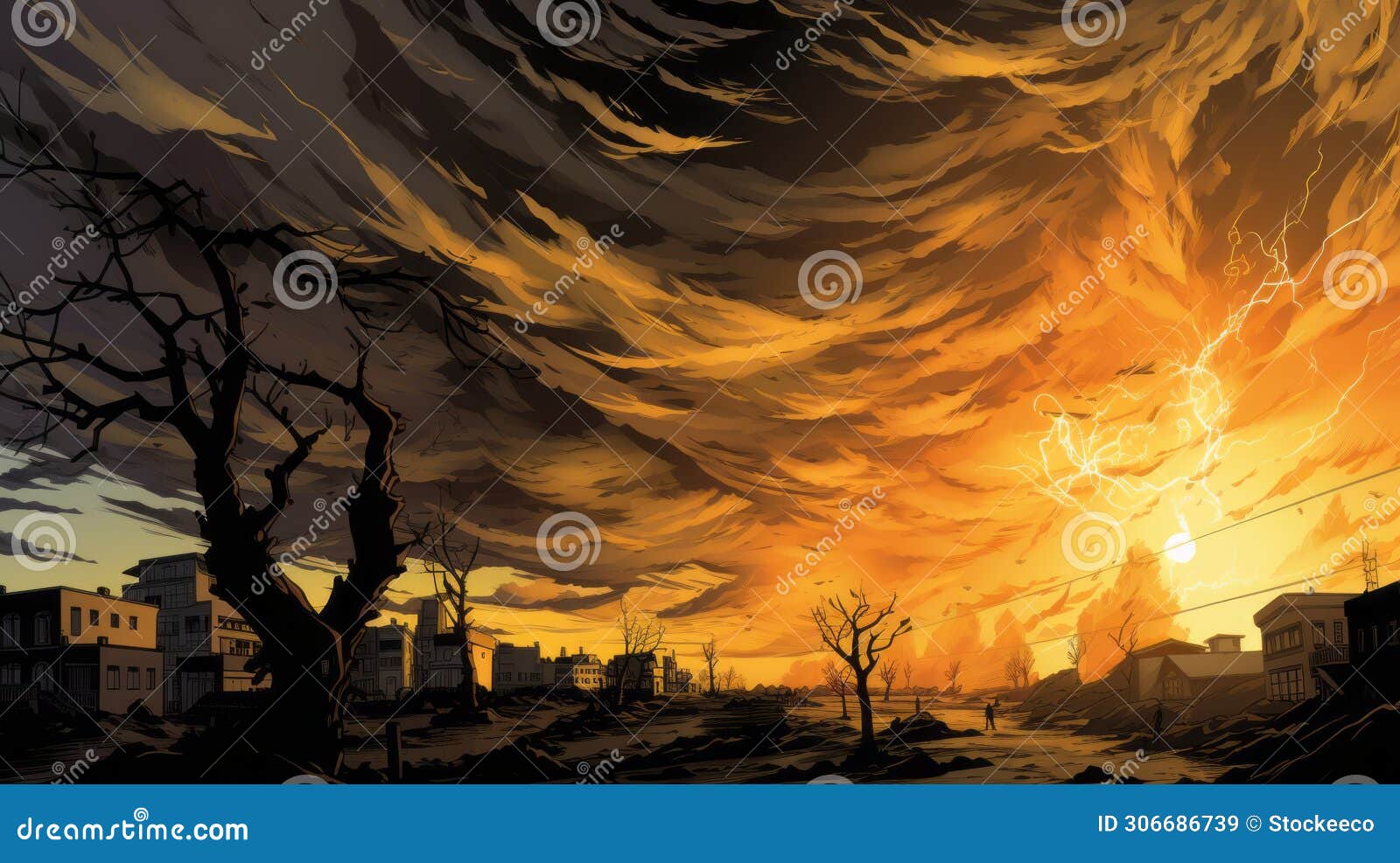 Windstorm: a Post-apocalyptic Comic Image with Supernatural Creatures ...